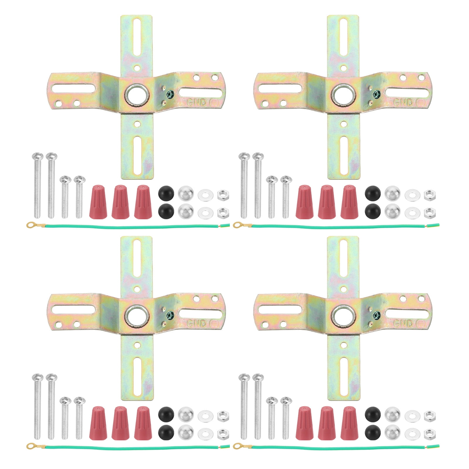 Uxcell 4" Light Crossbar 4 Set Cross-Shaped Mounting Bracket 360 ...