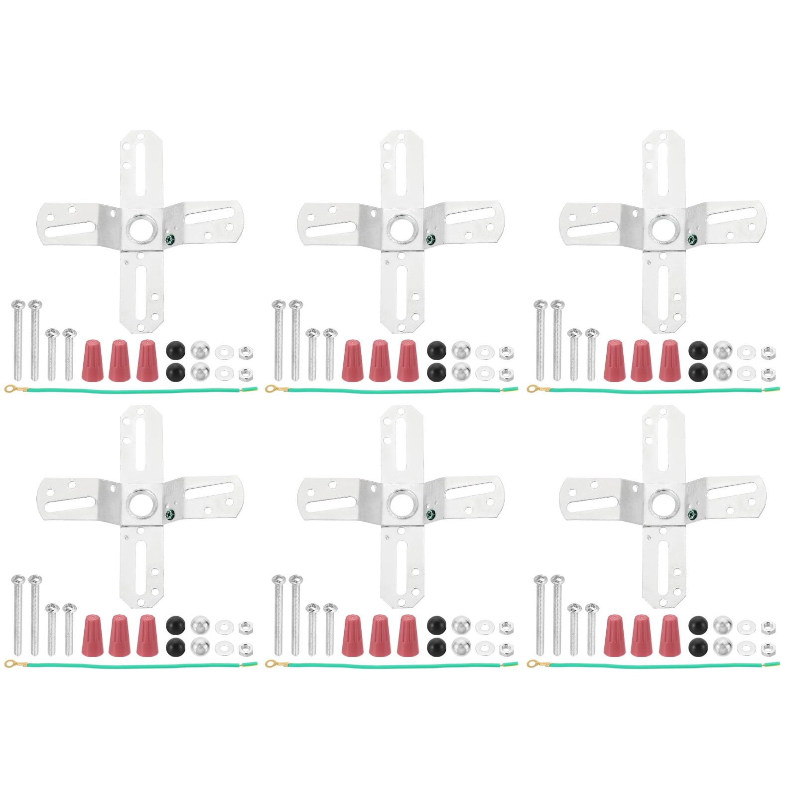 Uxcell 4" Light Crossbar 6 Set Cross-Shaped Mounting Bracket 360 ...