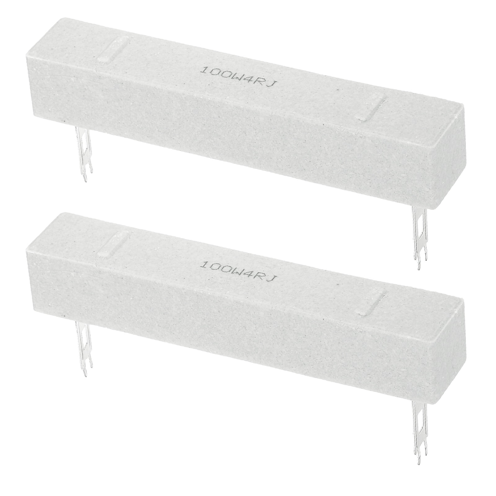 Uxcell 4 Ohm Ceramic Cement Resistor, 100W Power Wirewound Horizontal ...