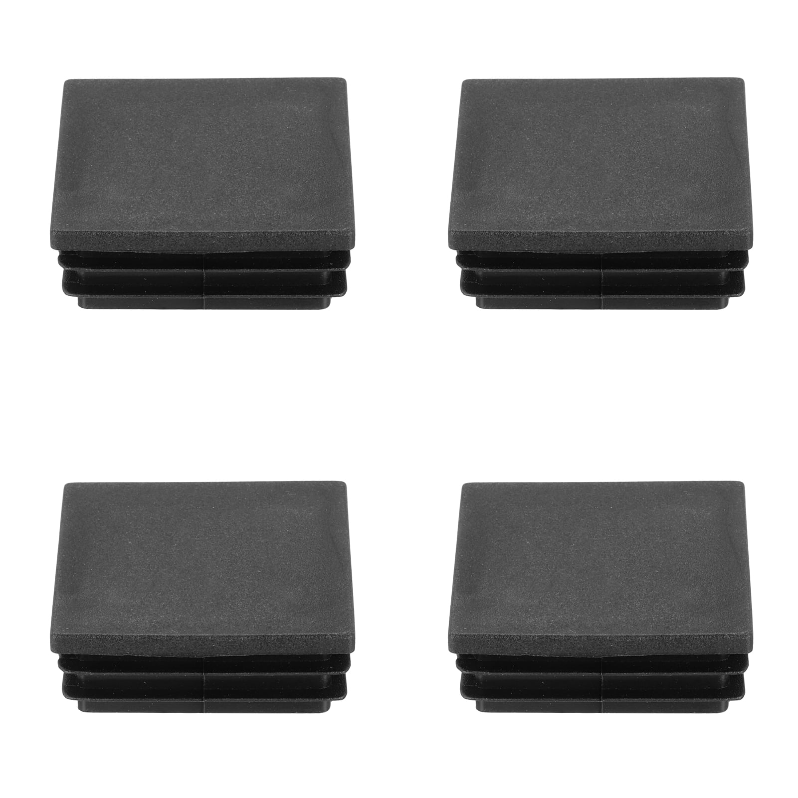 Uxcell 4 PCS 1.97"(50mm) Square Plastic Hole Plugs, Black Plastic Pipe ...