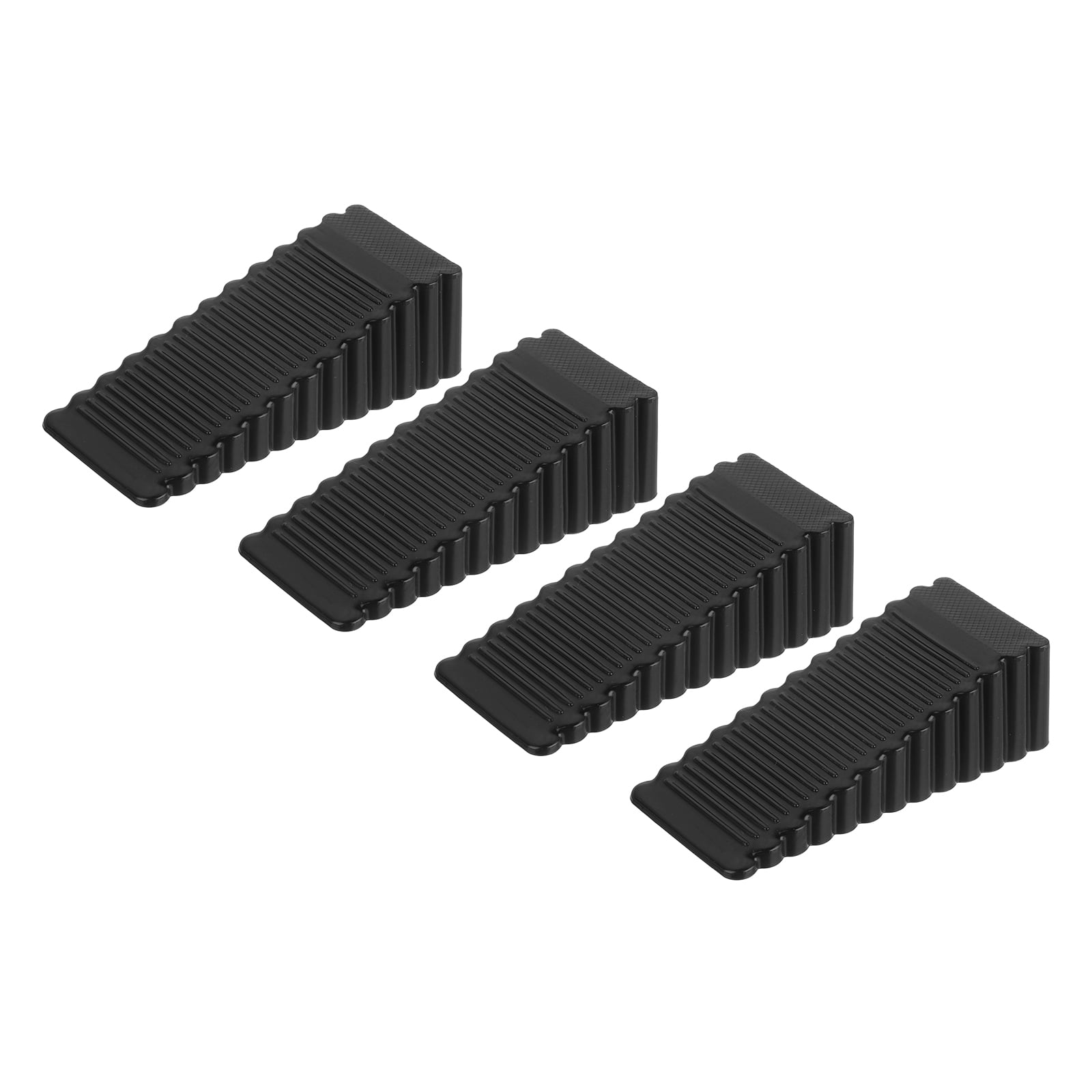 Uxcell 4 Pack 1.10" ABS Door Stoppers for Bottom Door Stop Wedge, Black ...