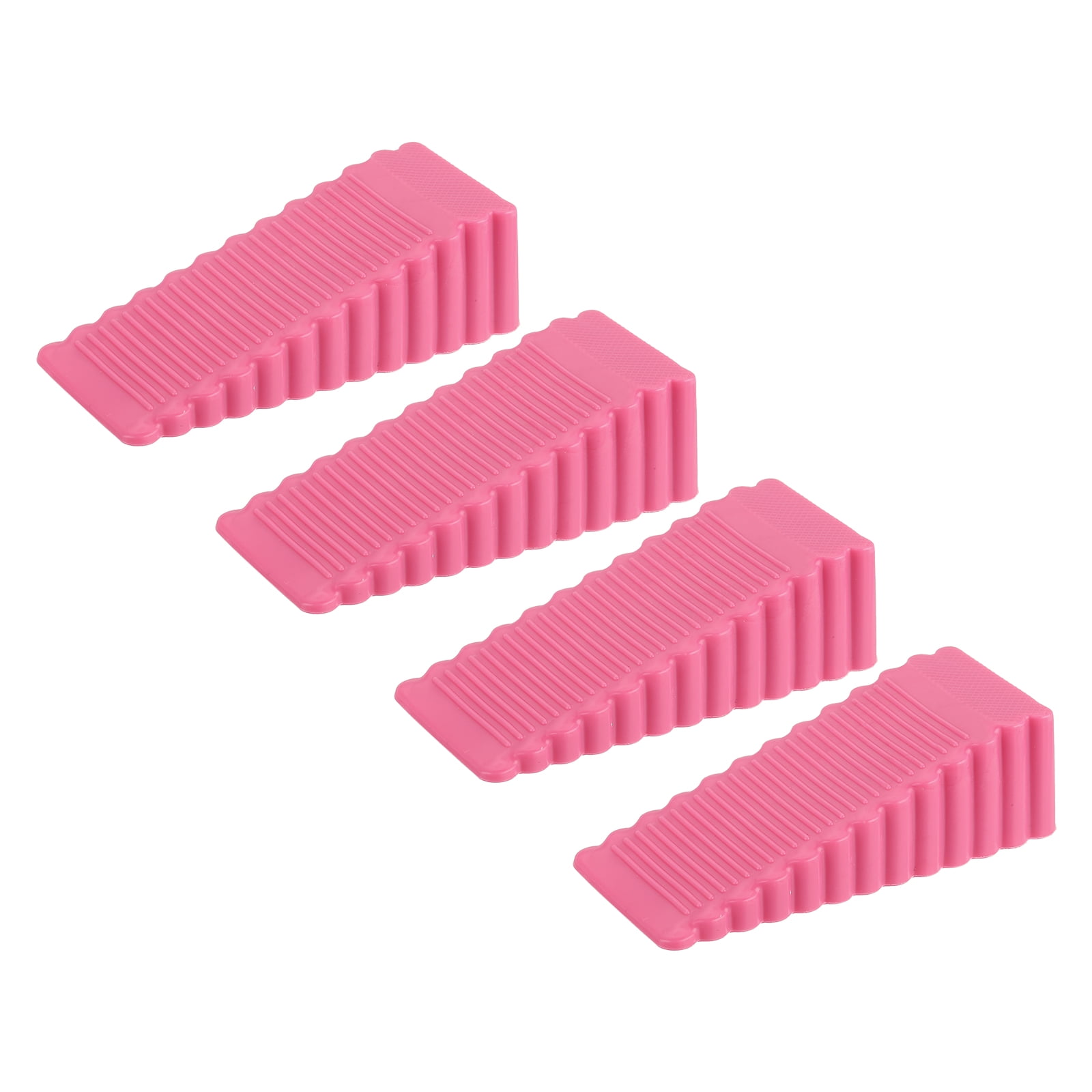 Uxcell 4 Pack 1.10" ABS Door Stoppers for Bottom Door Stop Wedge, Pink ...