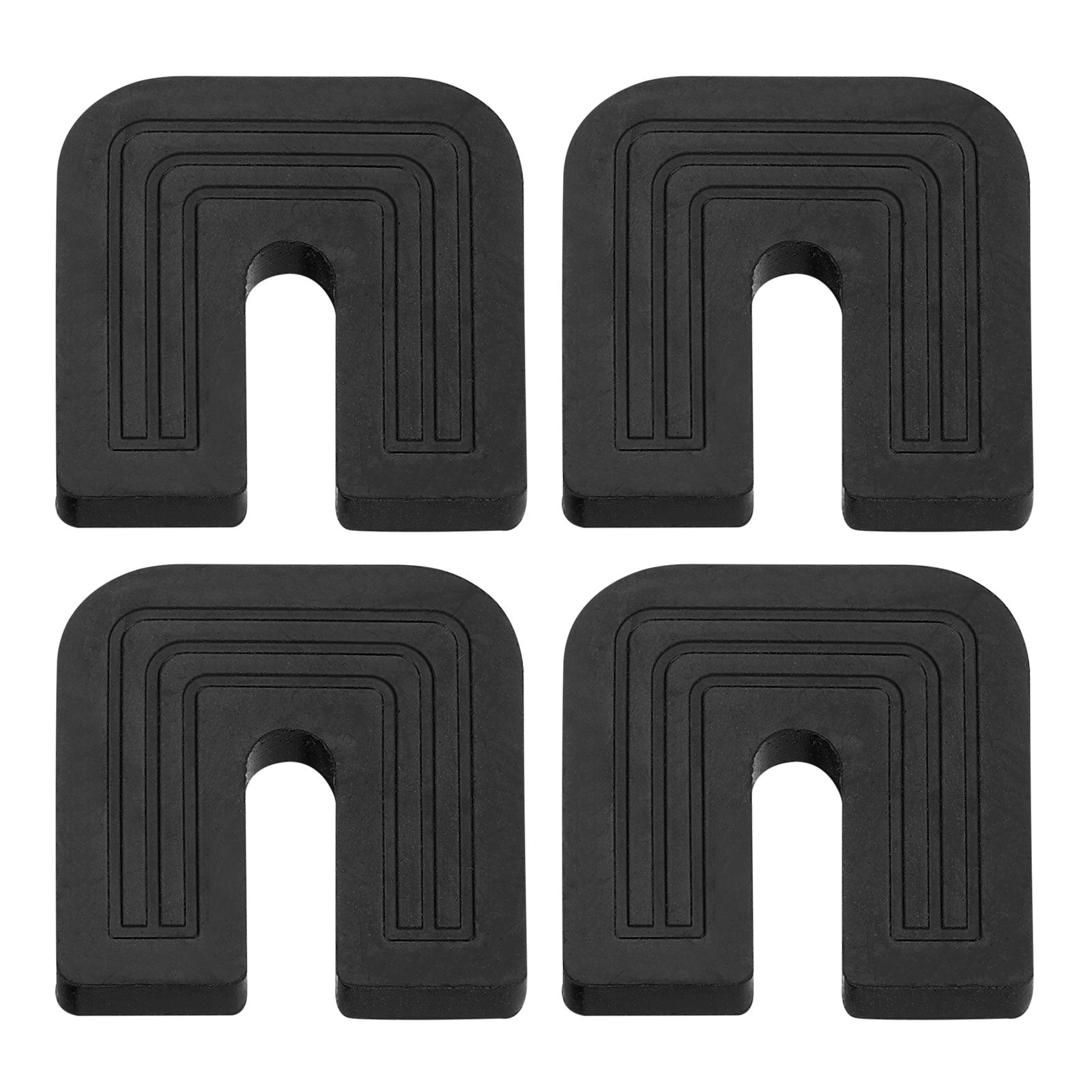 Uxcell 4 Pack 2.05x1.97x0.39 Inch Rubber Isolator Pad, U Shape Shock ...