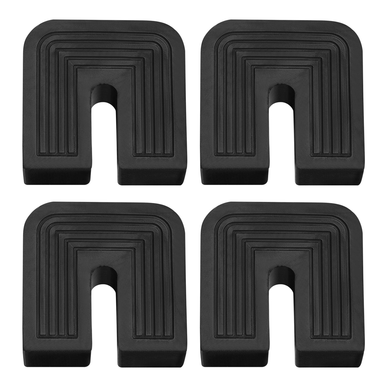 Uxcell 4 Pack 2.8x2.8x0.79 Inch Rubber Isolator Pad, U Shape Shock Pad ...