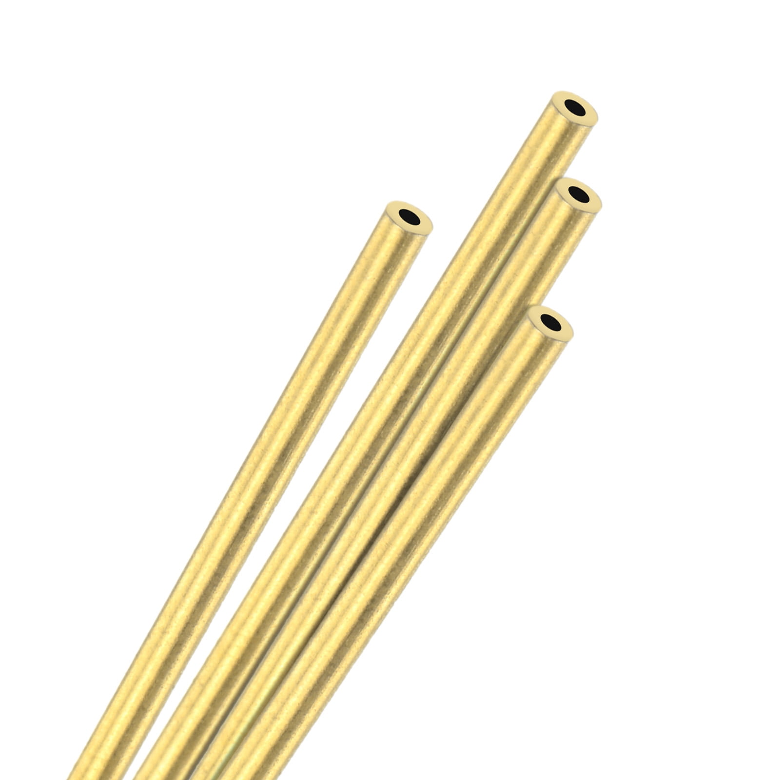 Uxcell 4-Pack 200mm Brass Round Tube, 2mm OD 0.5mm Wall Thickness H65 ...