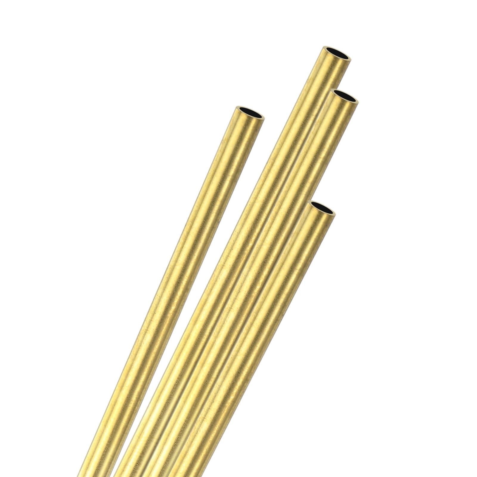 Uxcell 4-Pack 200mm Brass Round Tube, 4mm OD 0.5mm Wall Thickness H62 ...