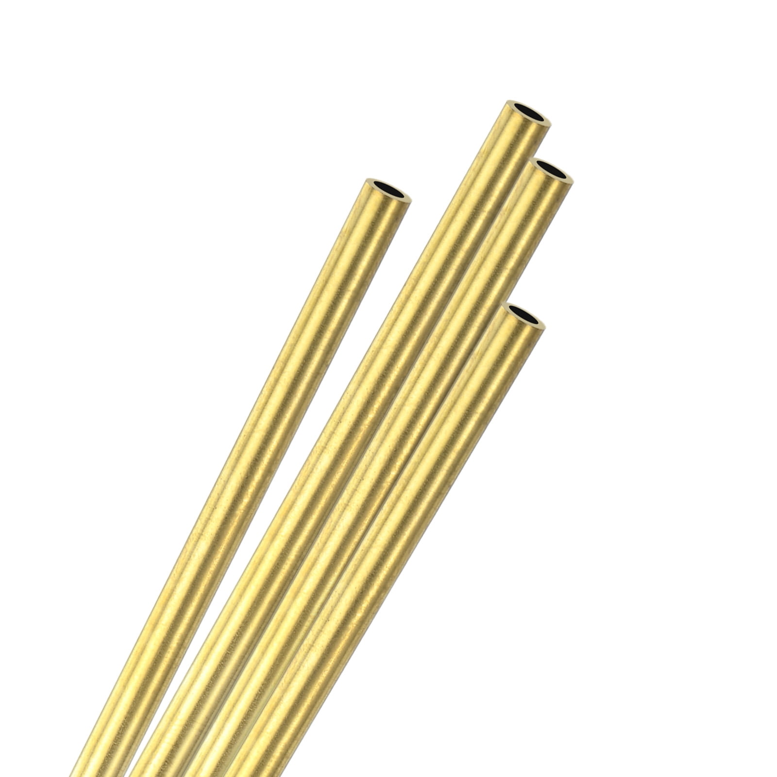 Uxcell 4-Pack 200mm Brass Round Tube, 4mm OD 0.5mm Wall Thickness H65 ...