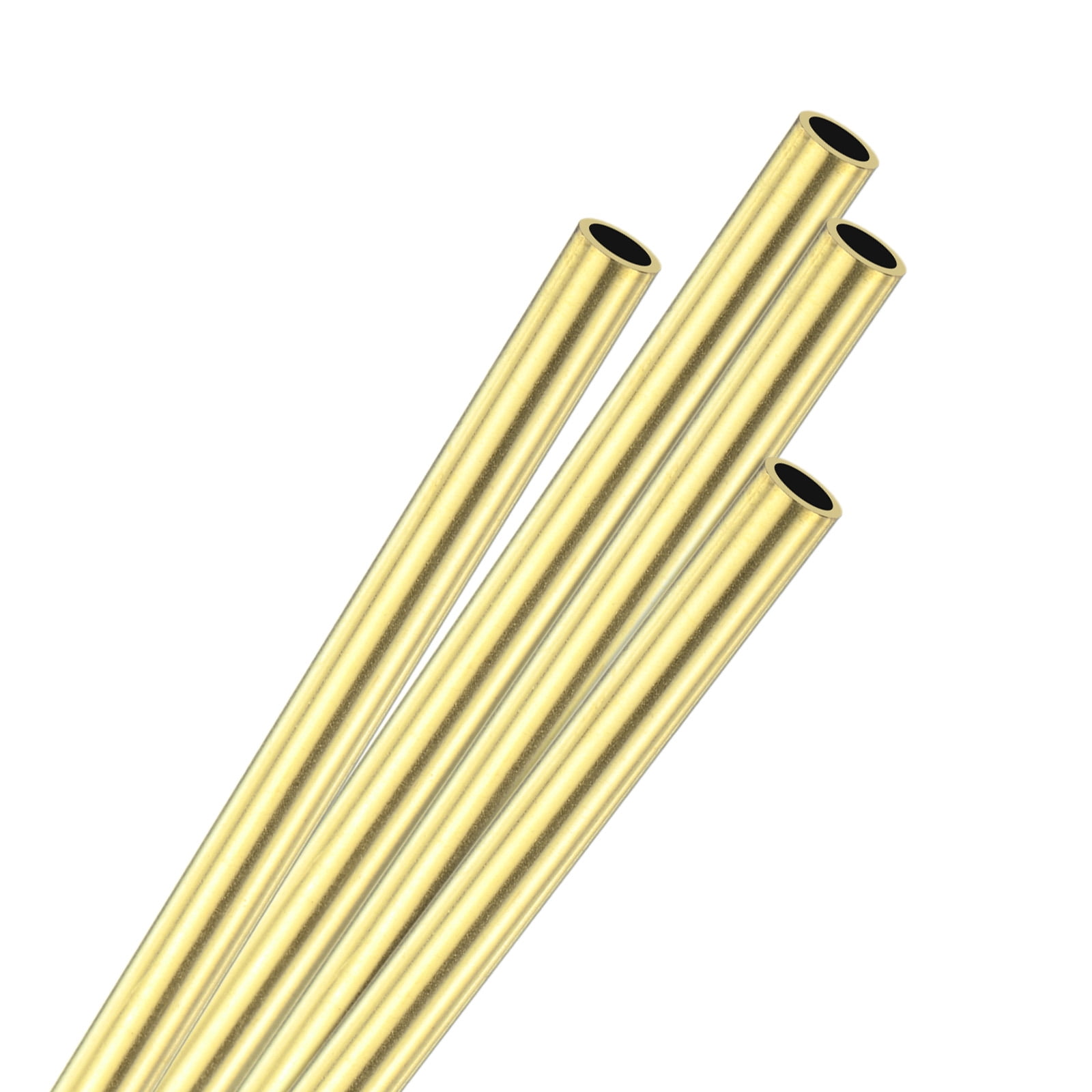 Uxcell 4-Pack 200mm Brass Round Tube, 5mm OD 0.5mm Wall Thickness H65 ...
