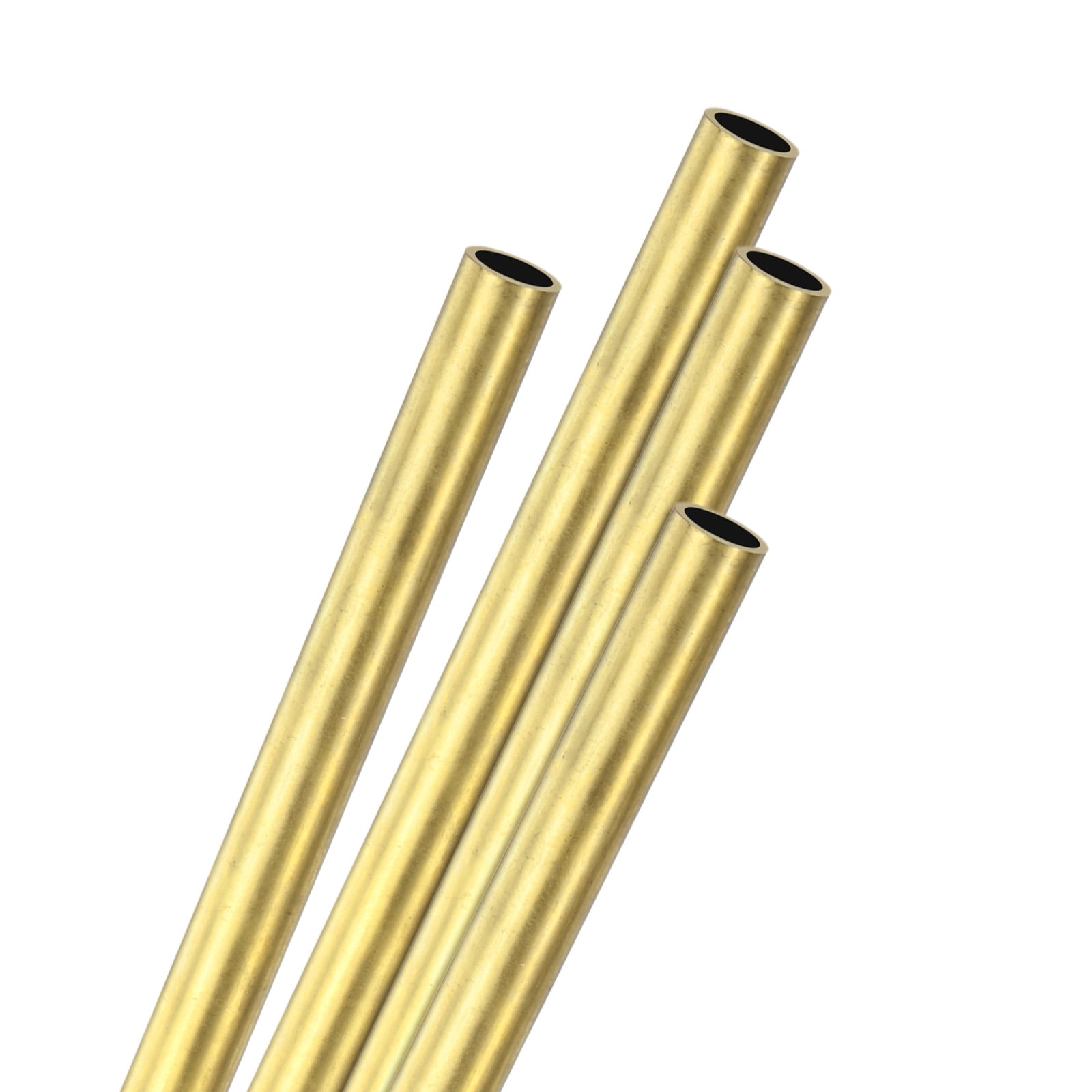Uxcell 4-Pack 200mm Brass Round Tube, 7mm OD 0.5mm Wall Thickness H62 ...