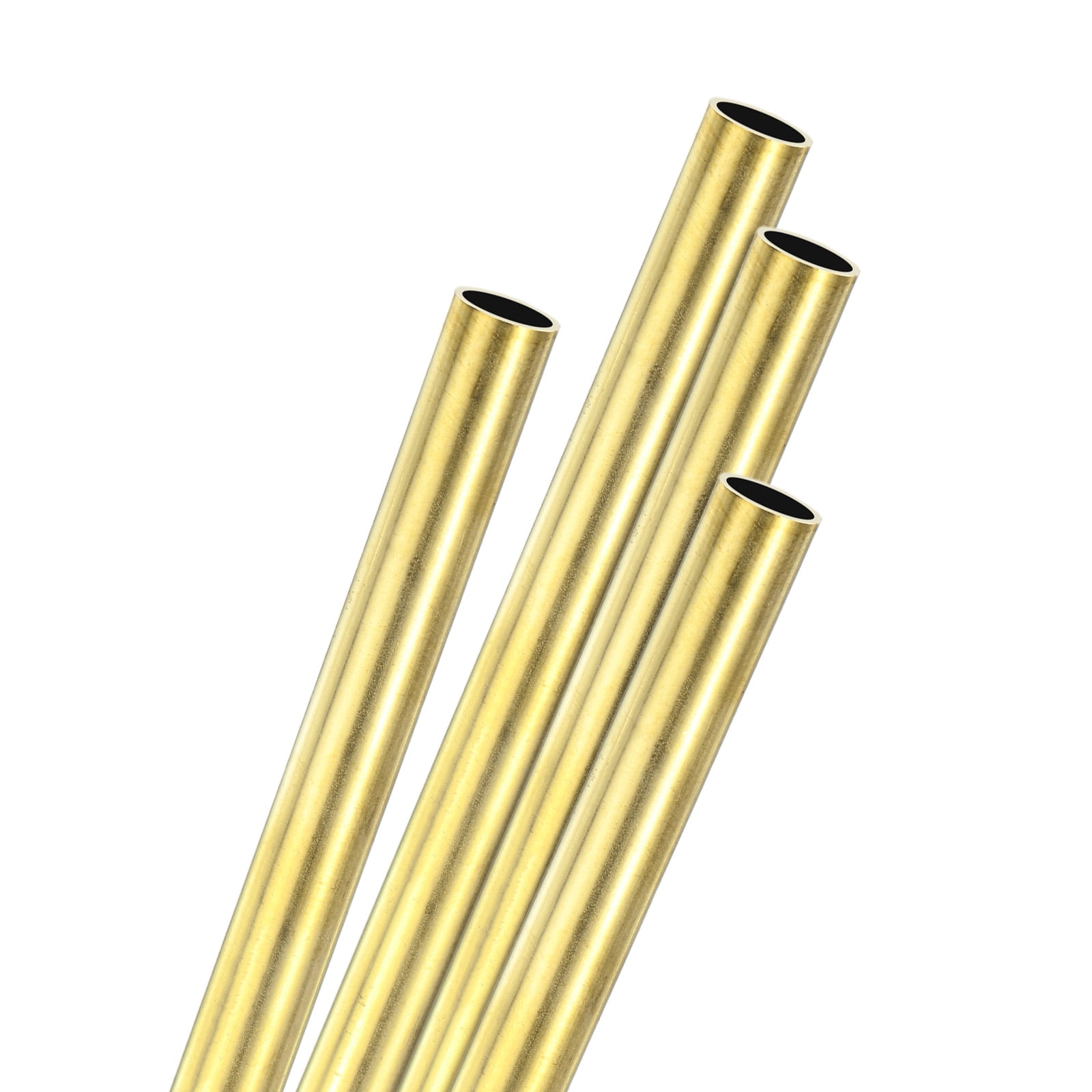Uxcell 4-Pack 200mm Brass Round Tube, 9mm OD 0.5mm Wall Thickness H62 ...
