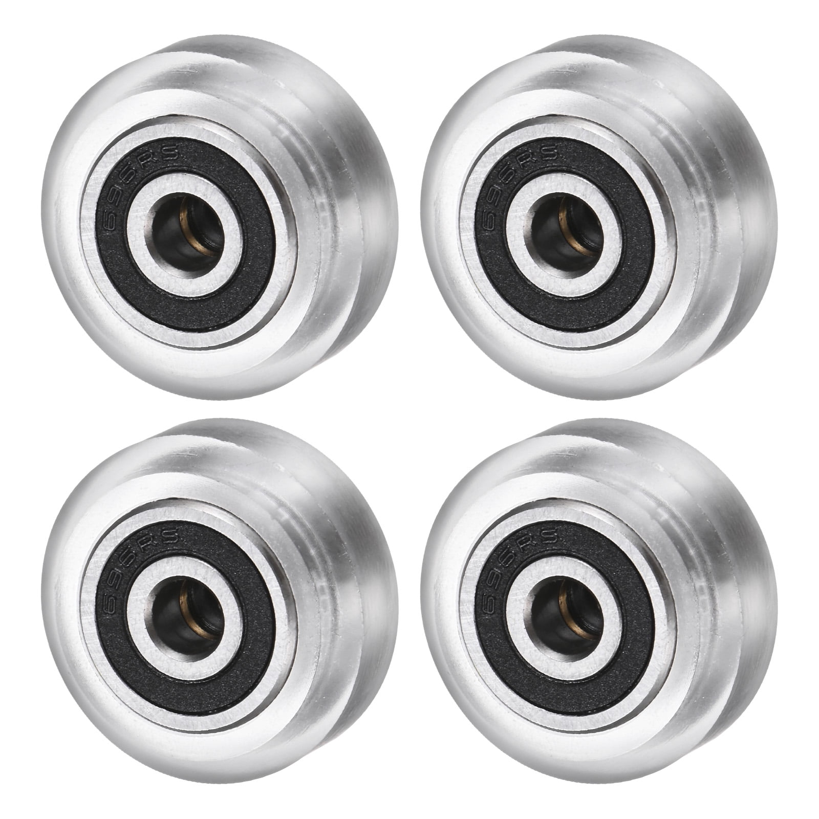 Uxcell 4-Pack 3D Printer Rollers V Slot, 24mm POM Pulley Wheels 625RS ...