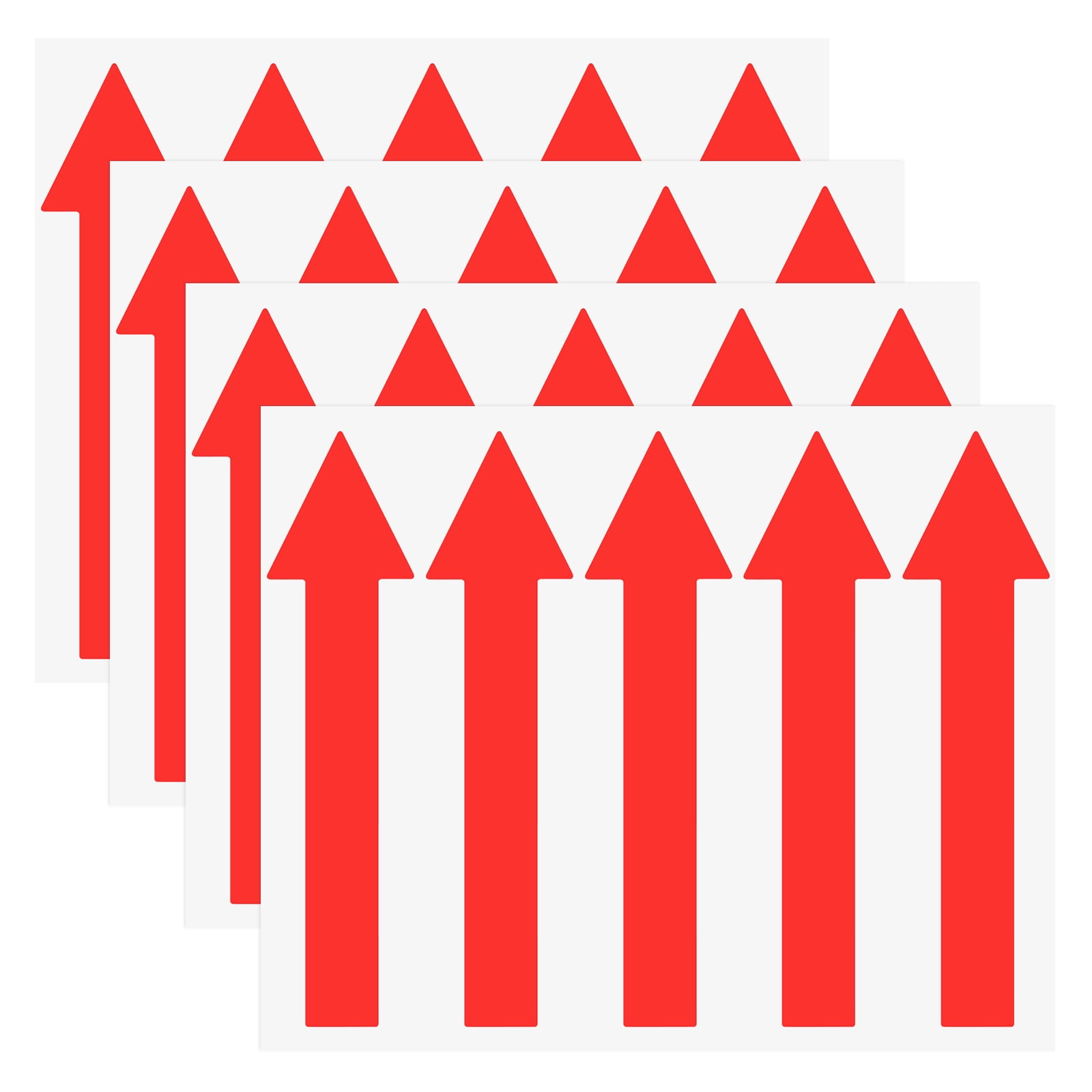 Uxcell 4-Pack 5 x 1 in PVC Waterproof Adhesive Arrow Stickers for Wall ...