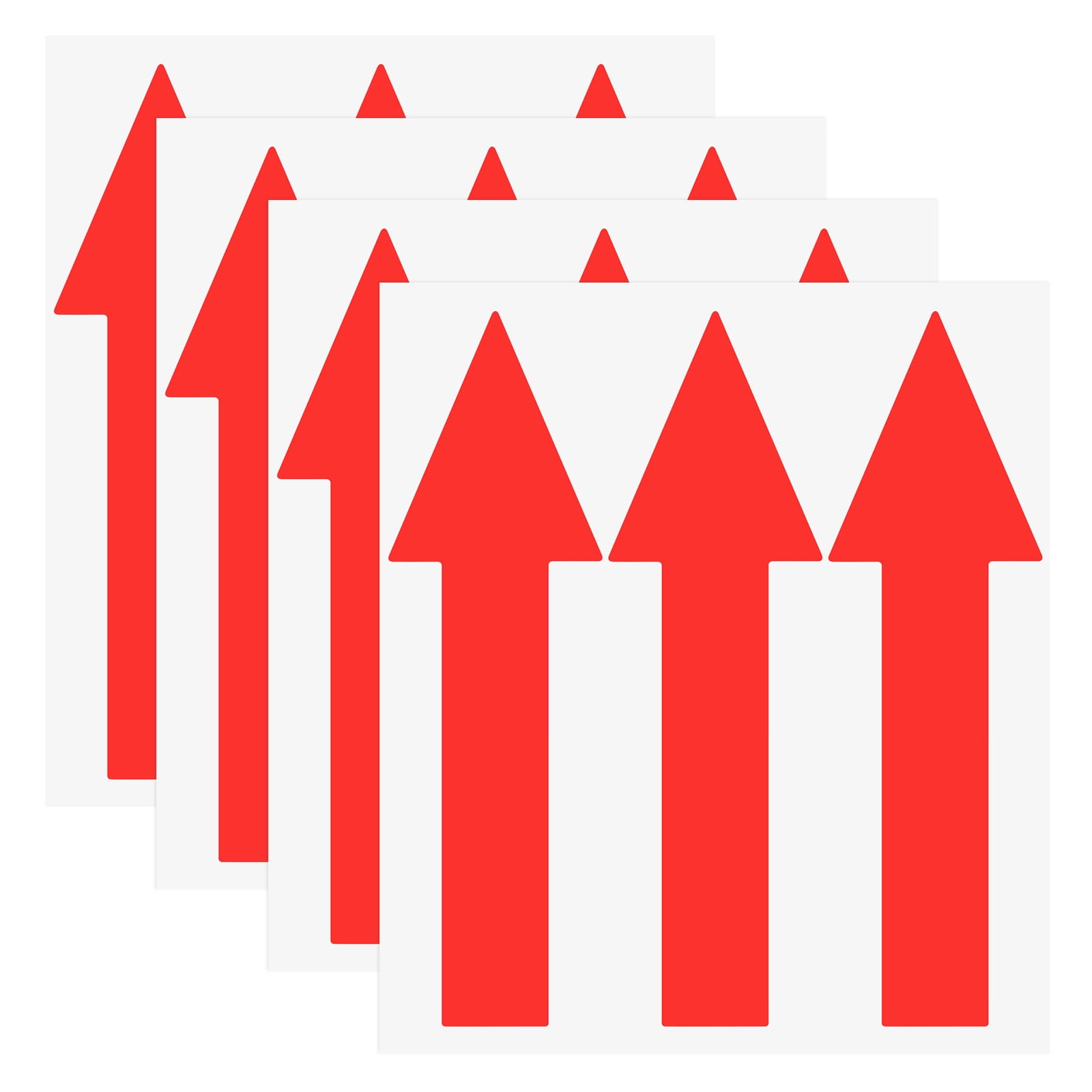 Uxcell 4-Pack 8 x 2 in PVC Waterproof Adhesive Arrow Stickers for Wall ...