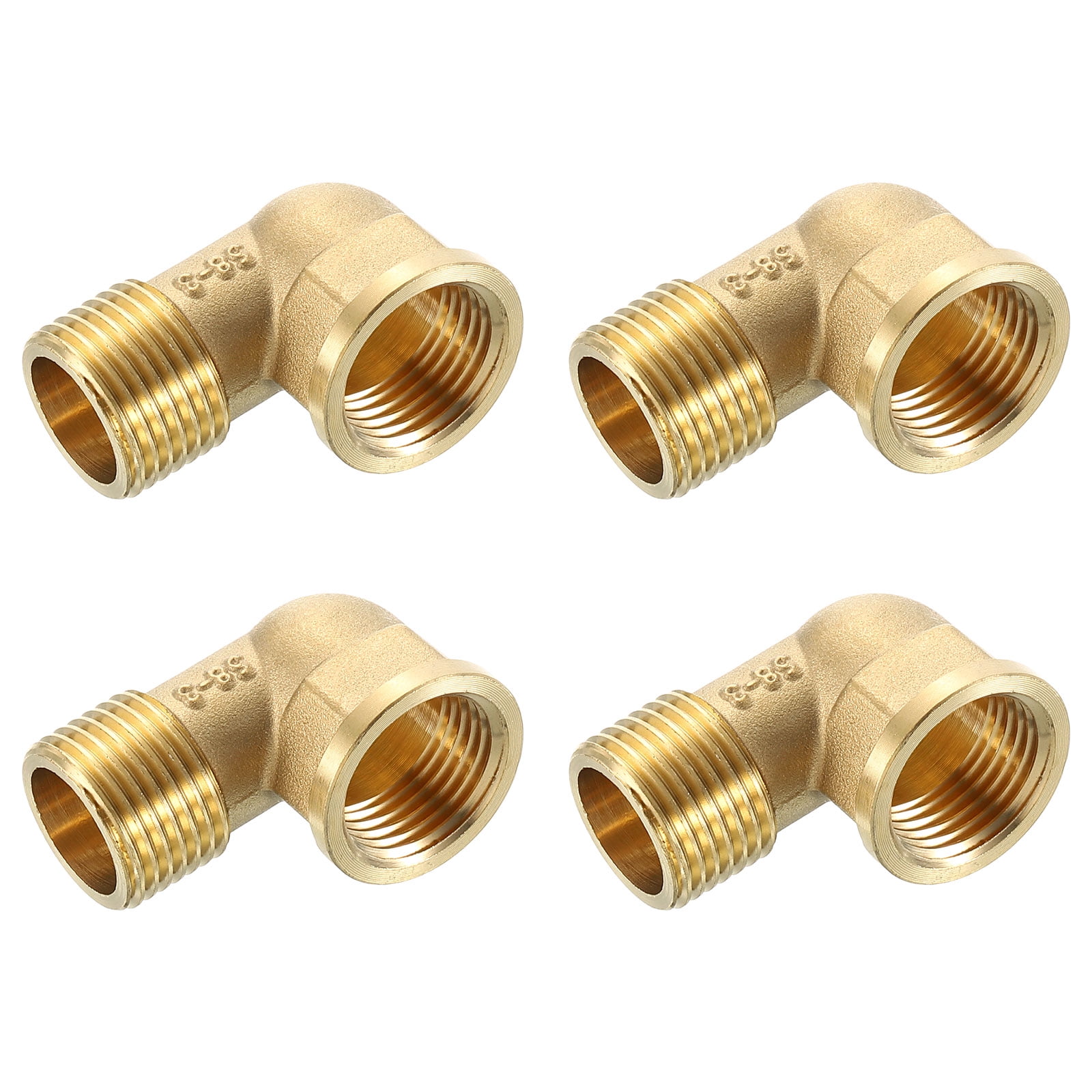 Uxcell 4 Pack 90 Degree Elbow, 1/2 Inch Male x 1/2 Inch Female Brass ...