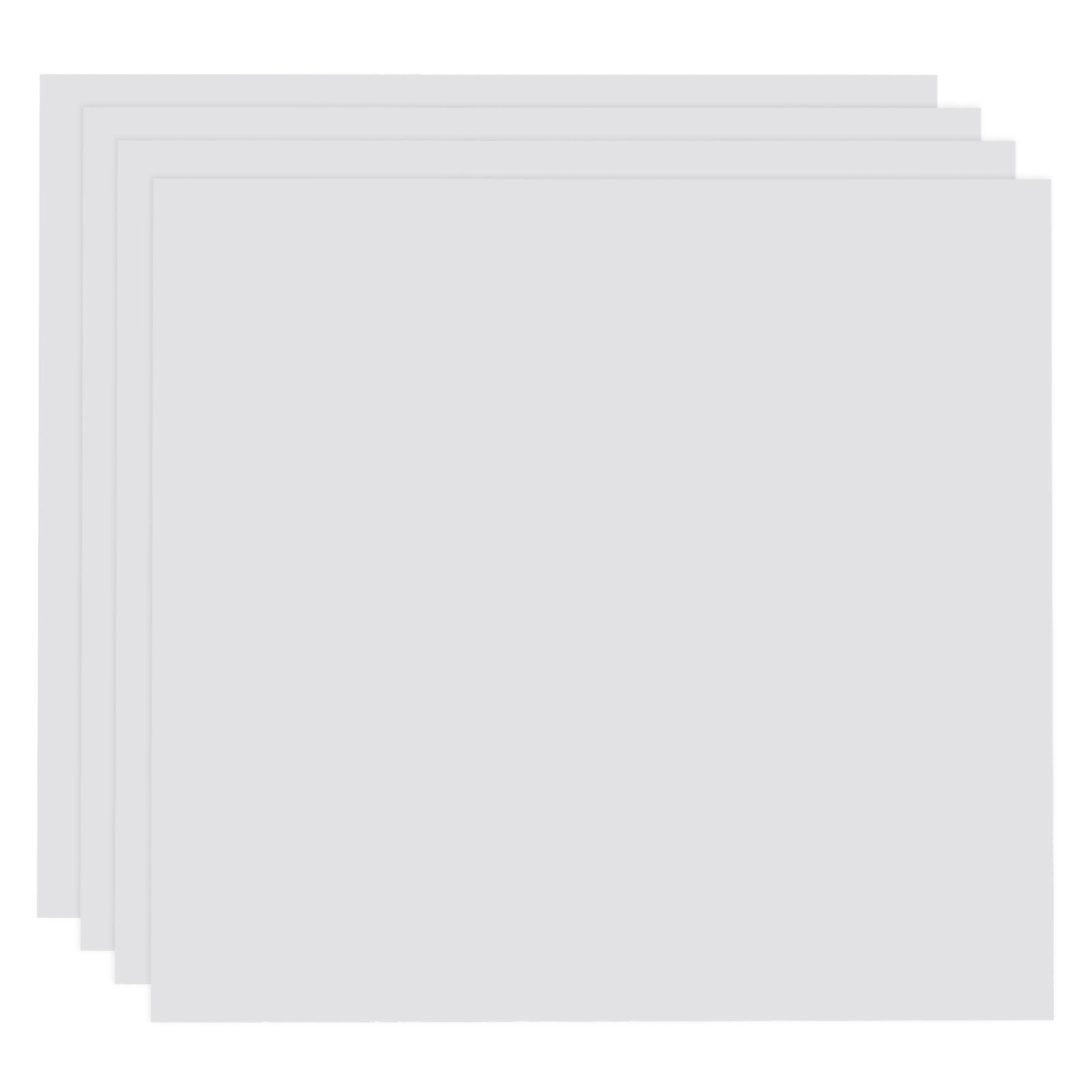 Uxcell 4 Pack ABS Plastic Sheet, 0.02" Thick 6"x6" Flexible Hard ...