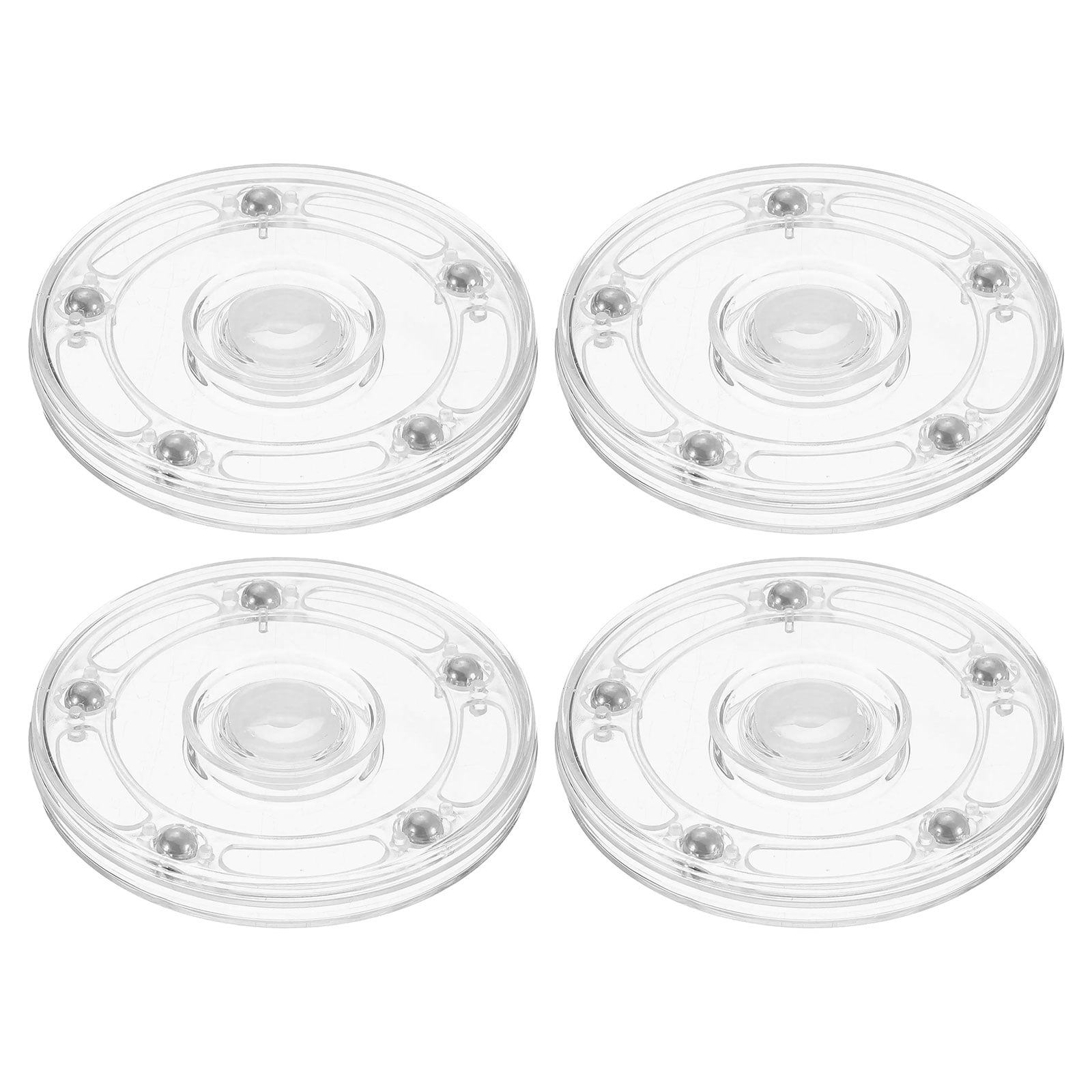Uxcell 4 Pack Acrylic Lazy Susan Turntable, 3.5 Inch Clear Turntable ...