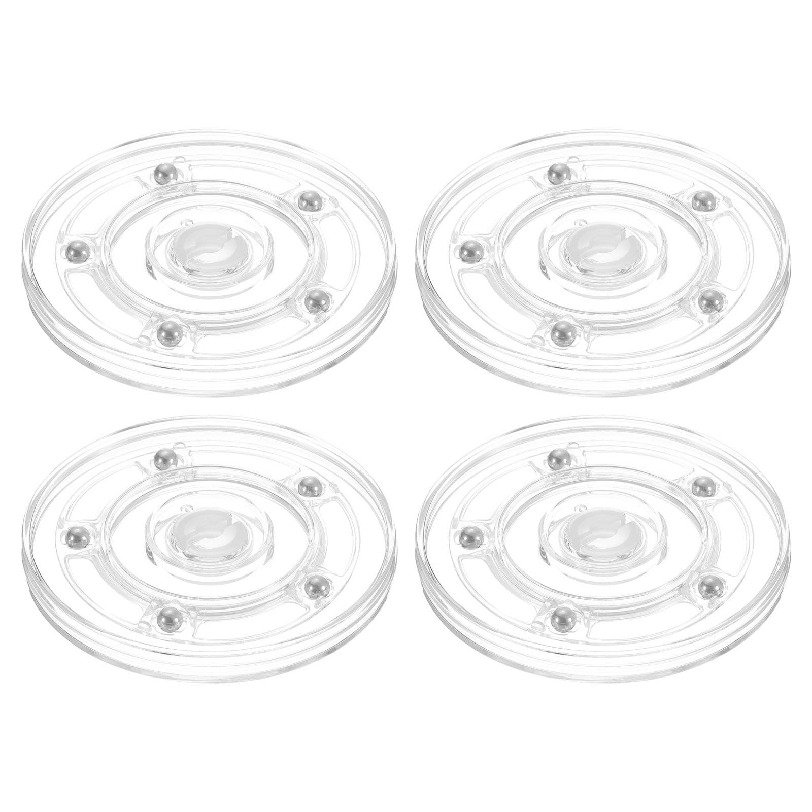 Uxcell 4 Pack Acrylic Lazy Susan Turntable, 4 Inch Clear Turntable ...
