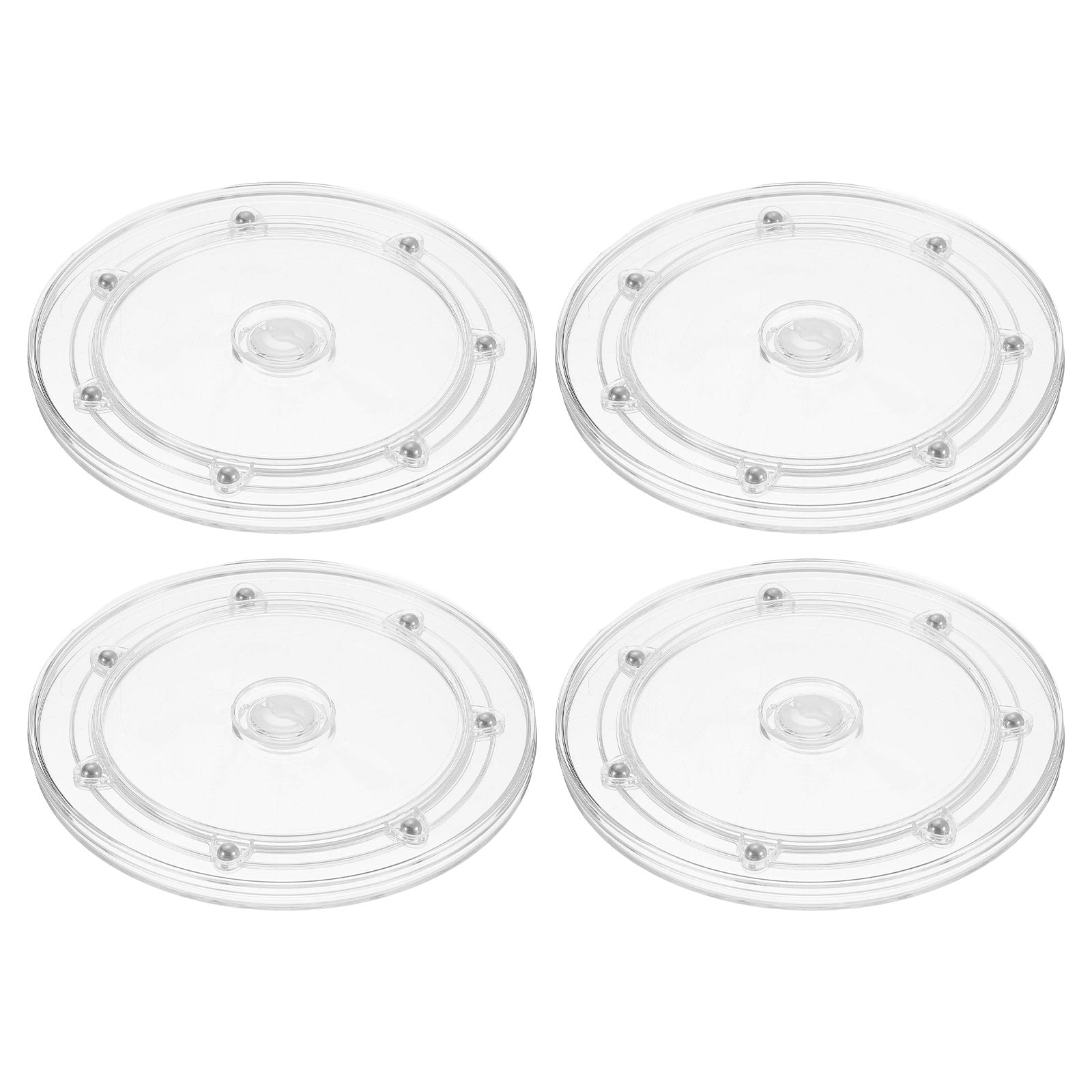 Uxcell 4 Pack Acrylic Lazy Susan Turntable, 6.5 Inch Clear Turntable ...