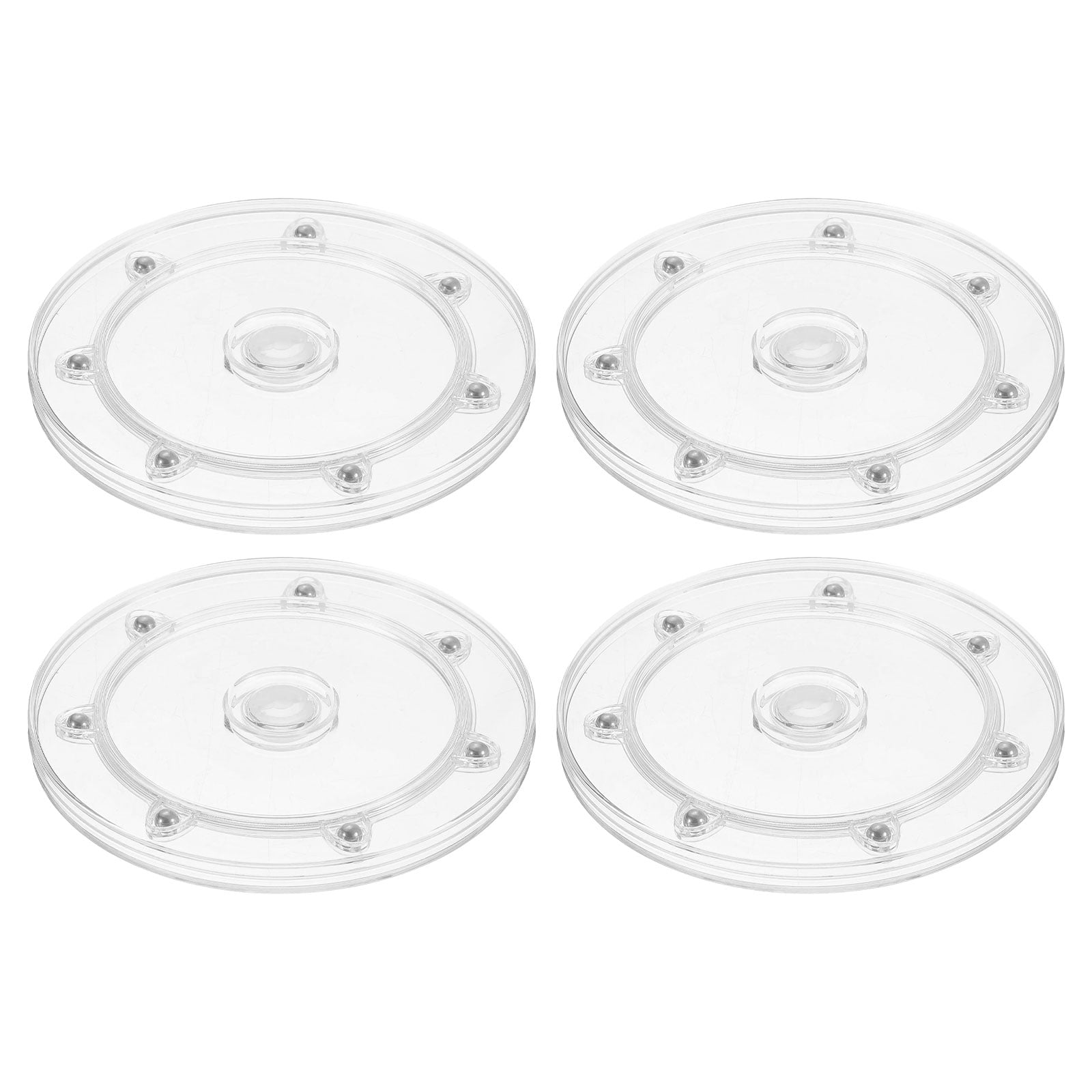 Uxcell 4 Pack Acrylic Lazy Susan Turntable, 6 Inch Clear Turntable ...