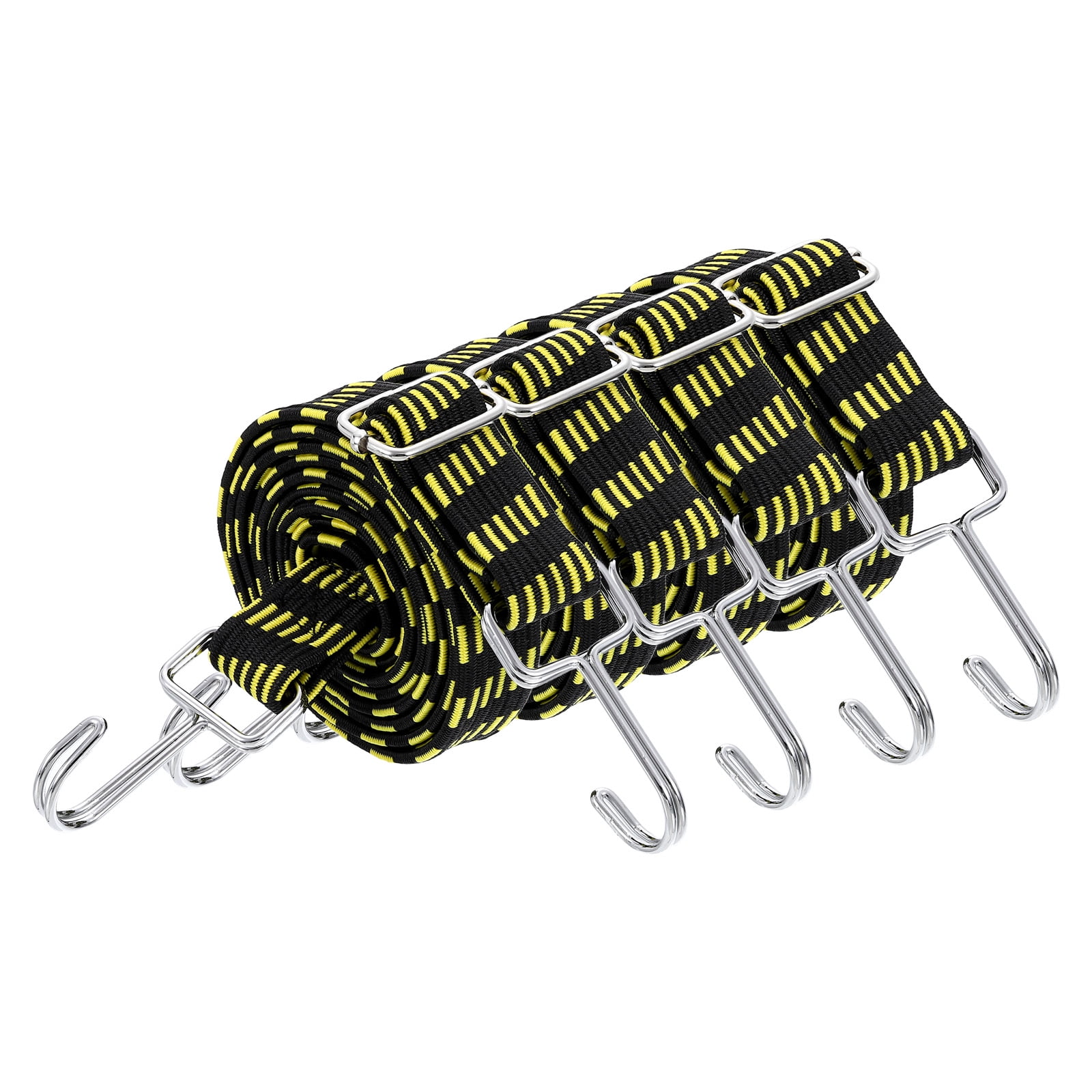 Uxcell 4 Pack Adjustable Bungee Cords with Hooks, 79 Inch Flat Heavy ...