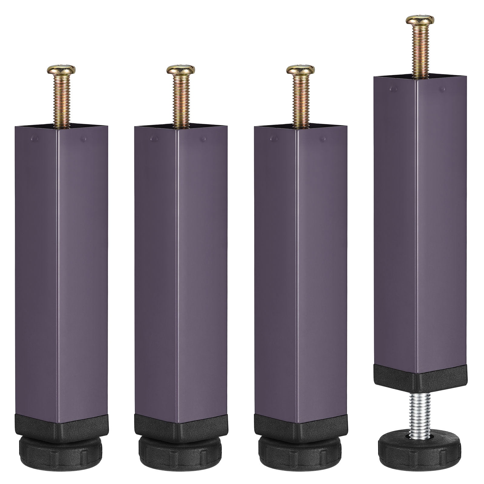 Uxcell 4 Pack Adjustable Height Bed Frame Support Legs(150mm-170mm/5.9 ...