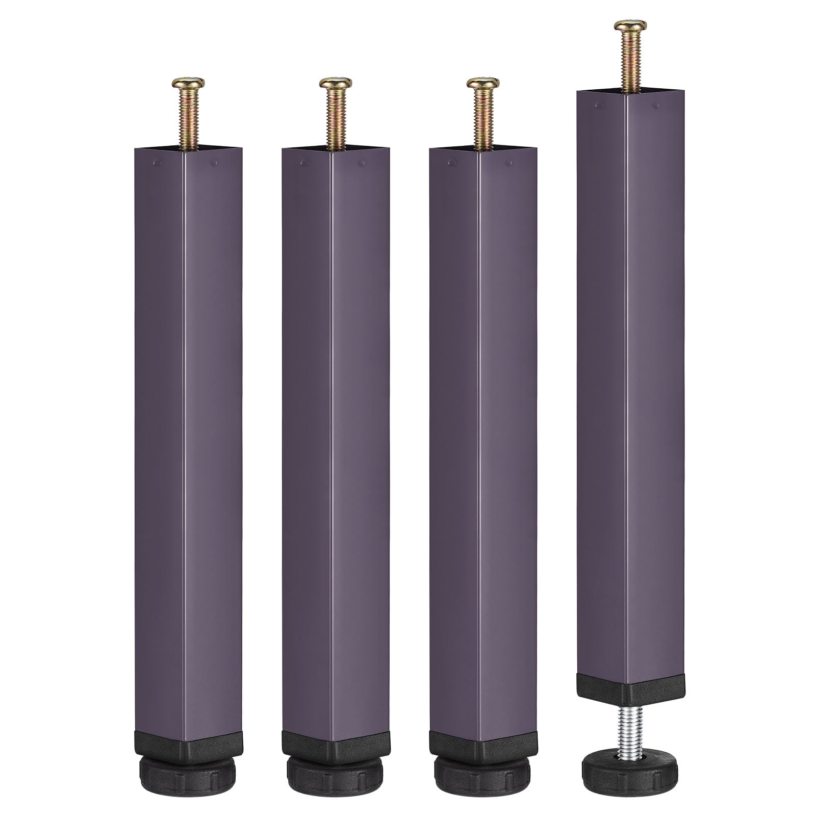 Uxcell 4 Pack Adjustable Height Bed Frame Support Legs(250mm-285mm/9.8 ...