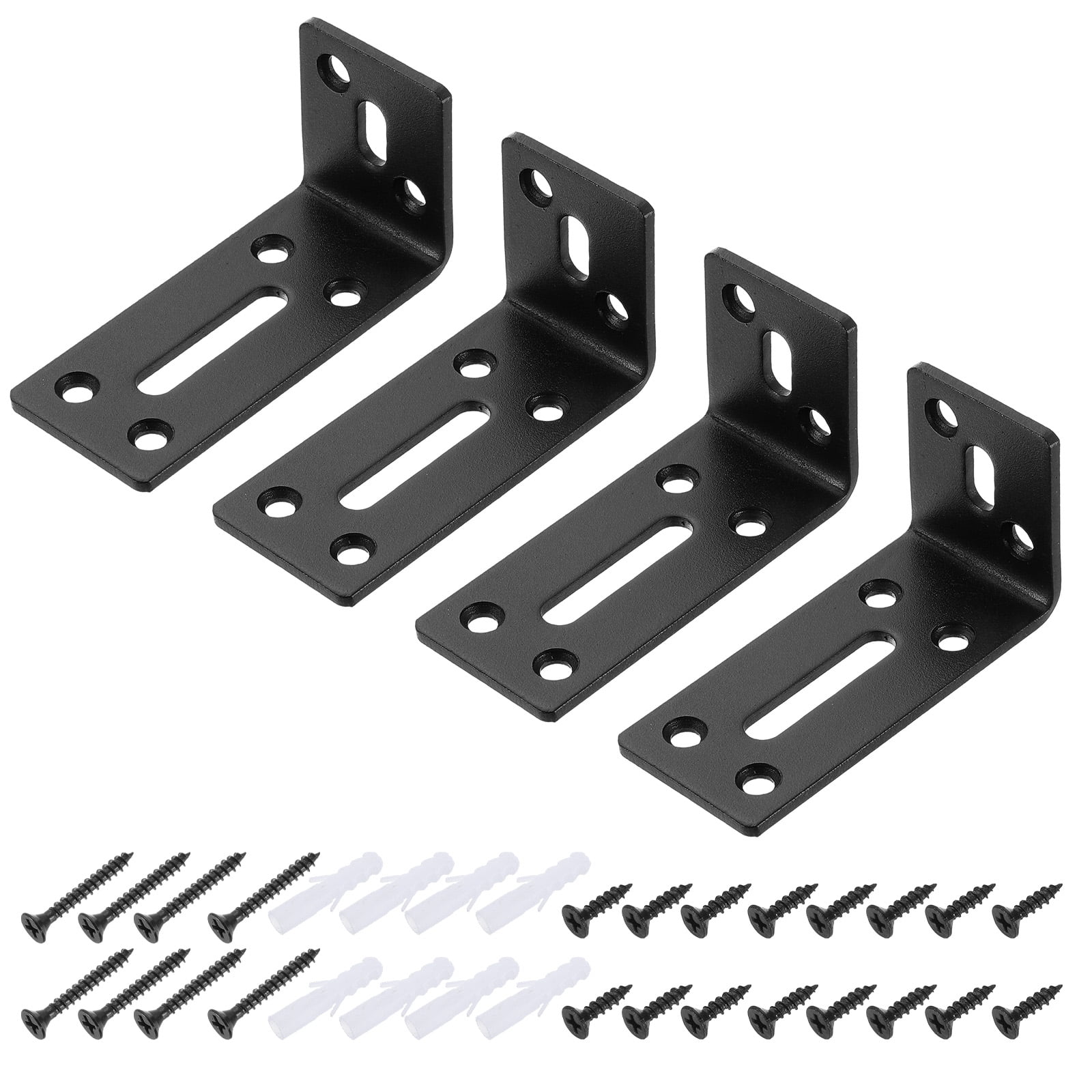 Uxcell 4 Pack Adjustable L-Shape Corner Brace, 40 x 80 x 35mm L Corner ...