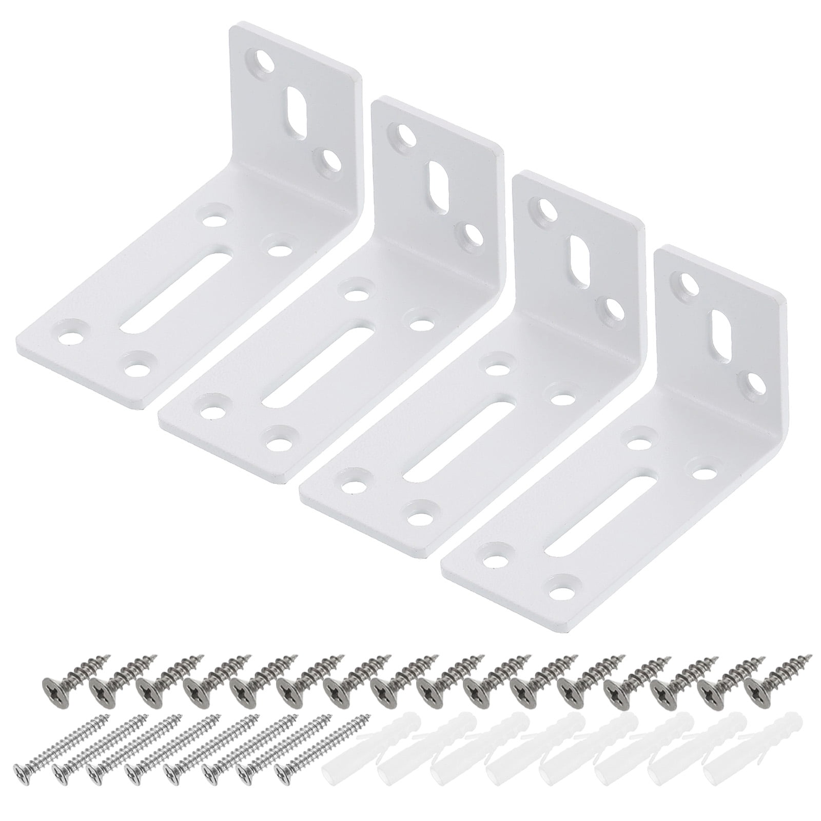 Uxcell 4 Pack Adjustable L-Shape Corner Brace, 40 x 80 x 35mm L Corner ...