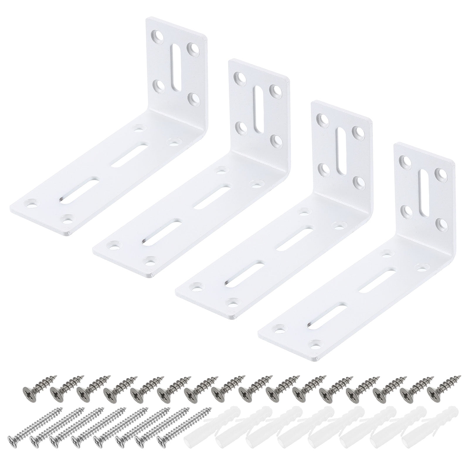 Uxcell 4 Pack Adjustable L-Shape Corner Brace, 60 x 120 x 40mm l Corner ...