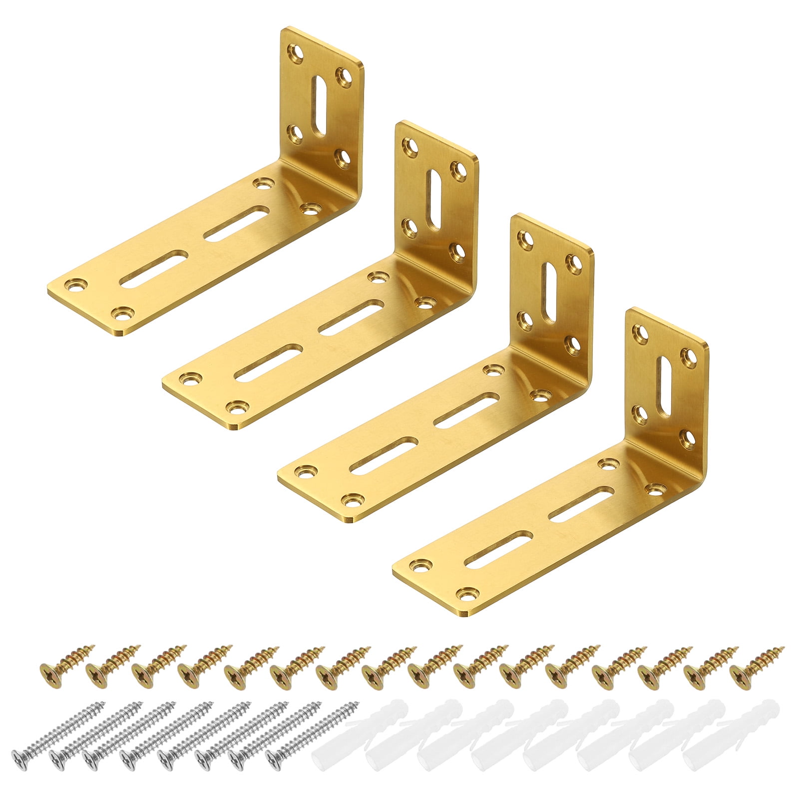 Uxcell 4 Pack Adjustable L-Shape Corner Brace, 60 x 120 x 40mm l Corner ...
