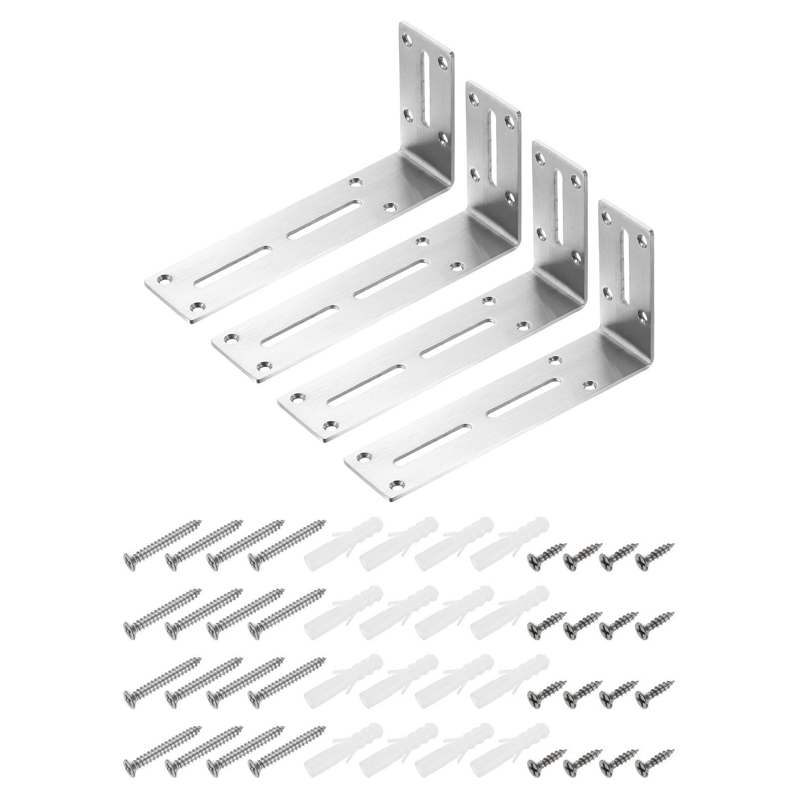 Uxcell 4 Pack Adjustable L-Shape Corner Brace, 90 x 180 x 45mm l Corner ...