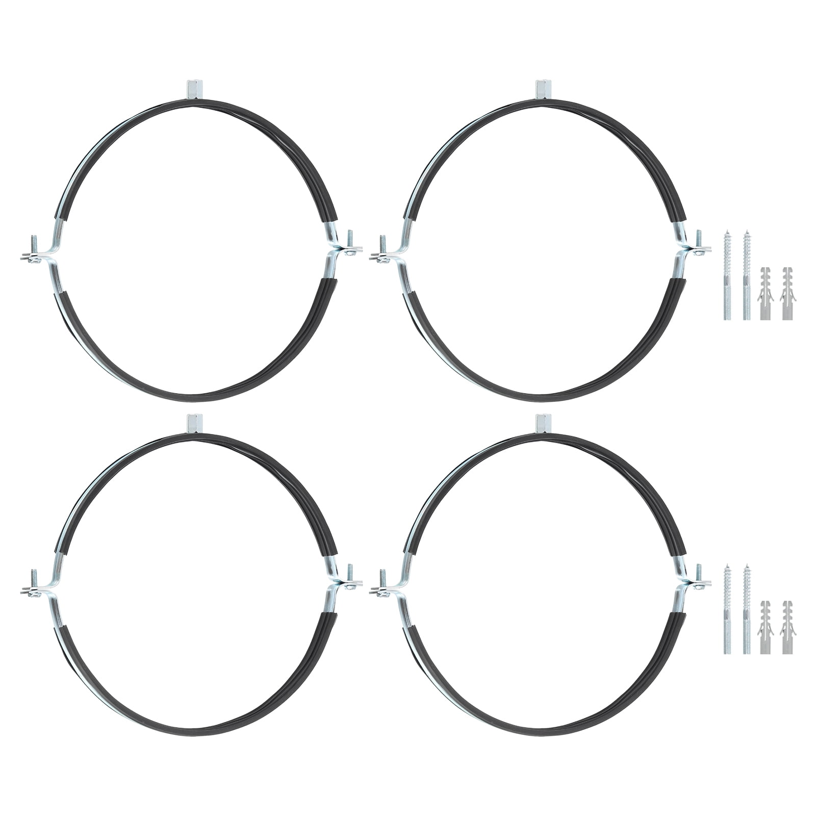 Uxcell 4 Pack Adjustable Pipe Bracket Clamp, 10"(254mm) Wall Ceiling ...