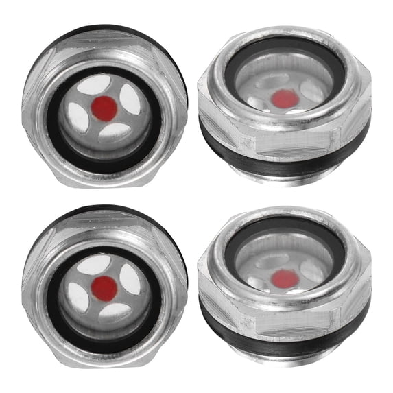 Uxcell 4-Pack Air Compressor Oil Sight Glass G1/2 Glass for Air ...