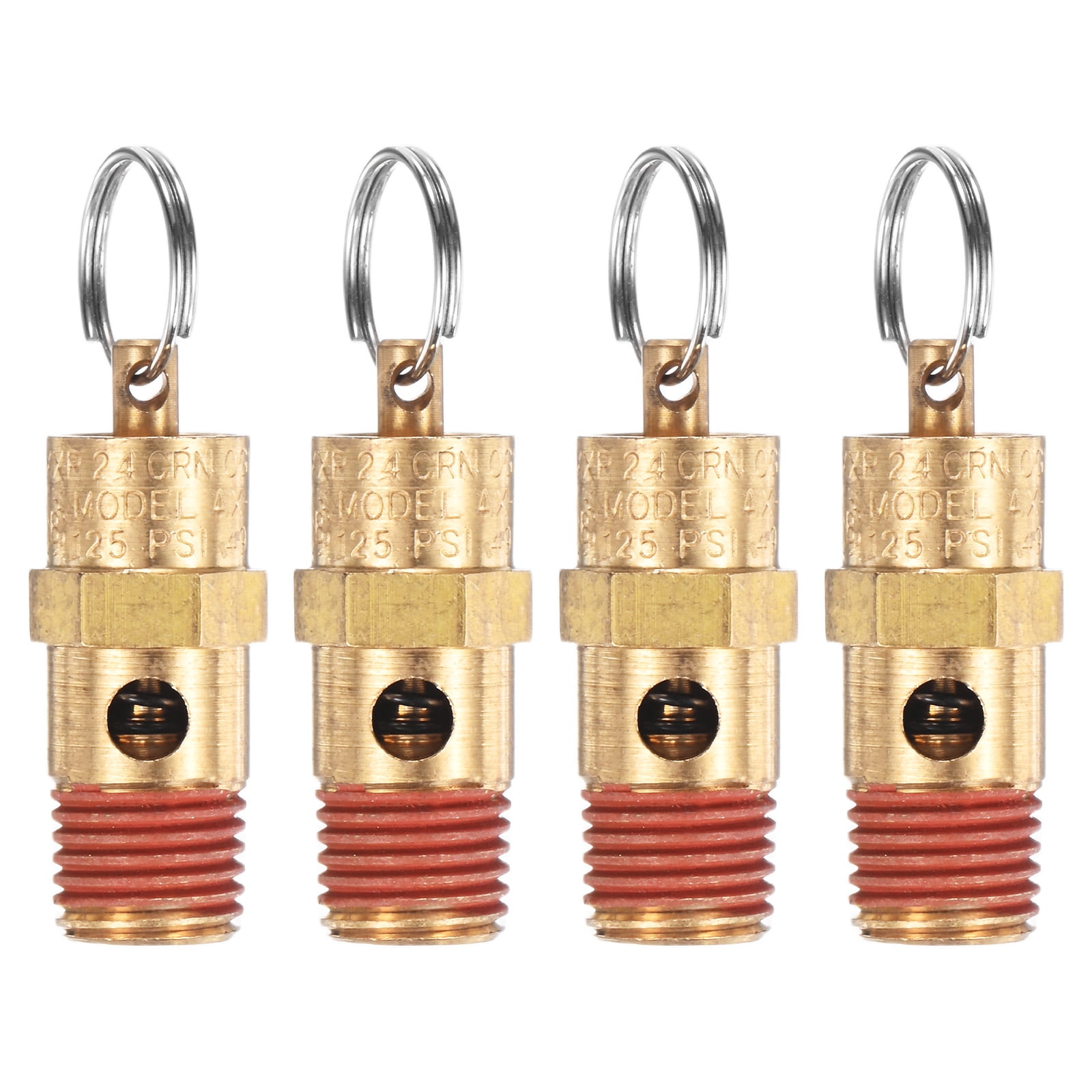 Uxcell 4-Pack Air Compressor Pressure Release Safety Valve, 1/4" NPT ...