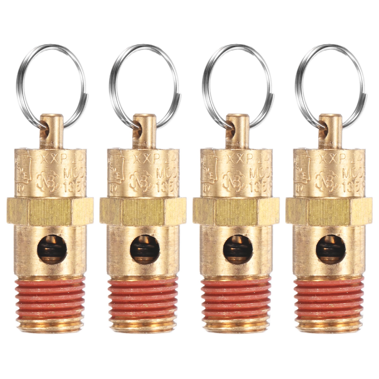 Uxcell 4-Pack Air Compressor Pressure Release Safety Valve, 1/4" NPT ...