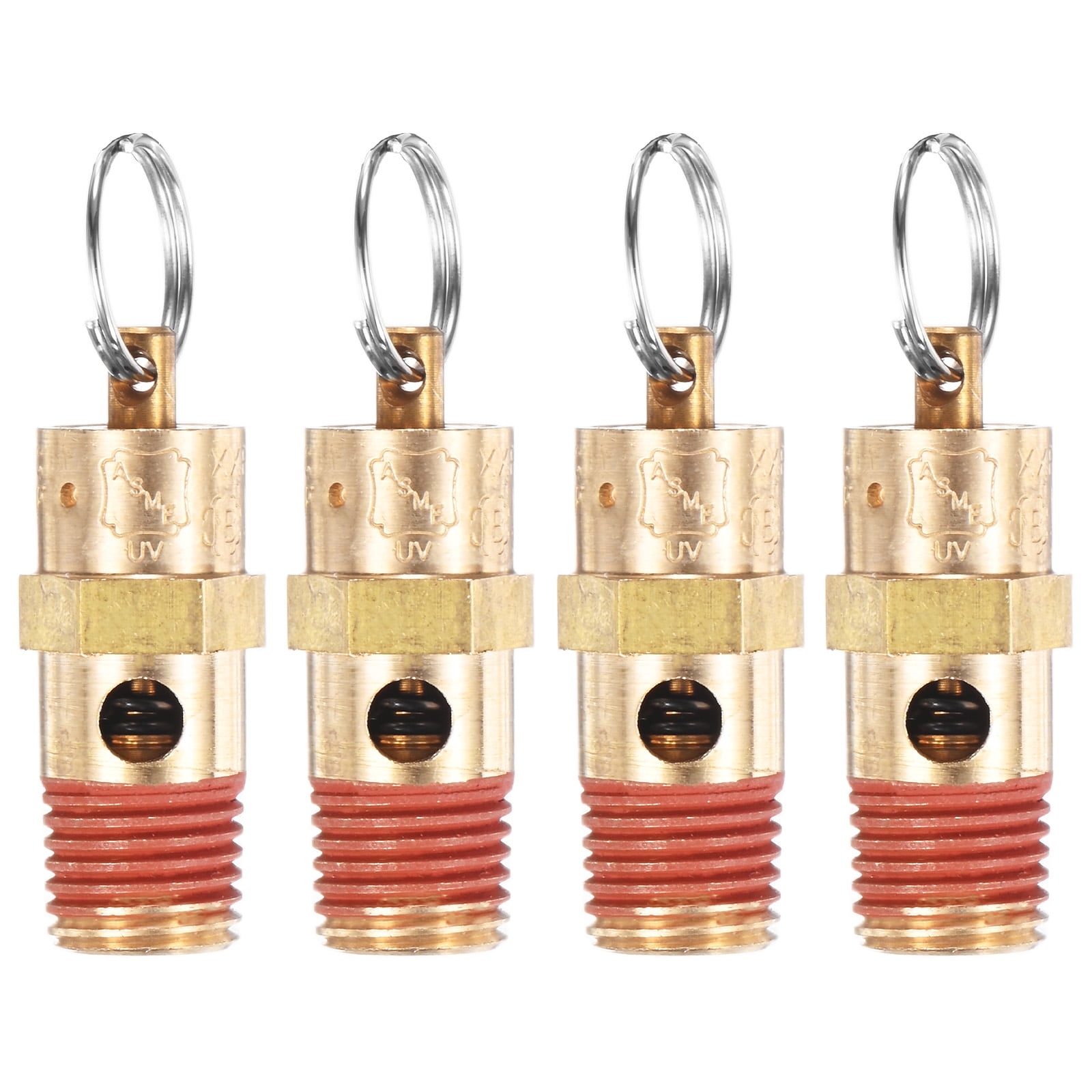 Uxcell 4-Pack Air Compressor Pressure Release Safety Valve, 1/4" NPT ...