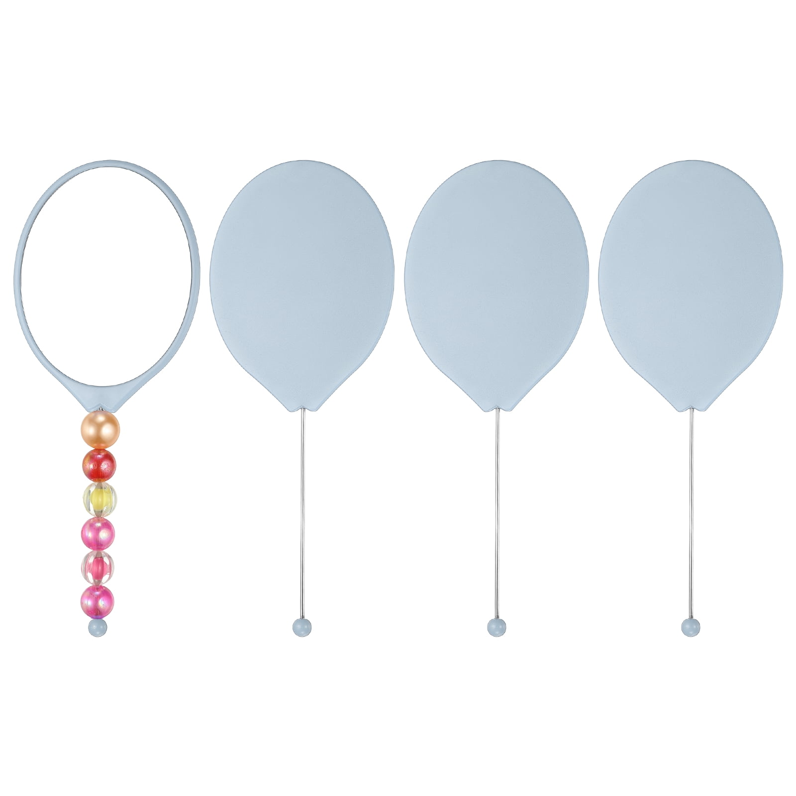 Uxcell 4 Pack Beadable Mirrors with Handle, 7.7 Inch Long Oval Shape ...