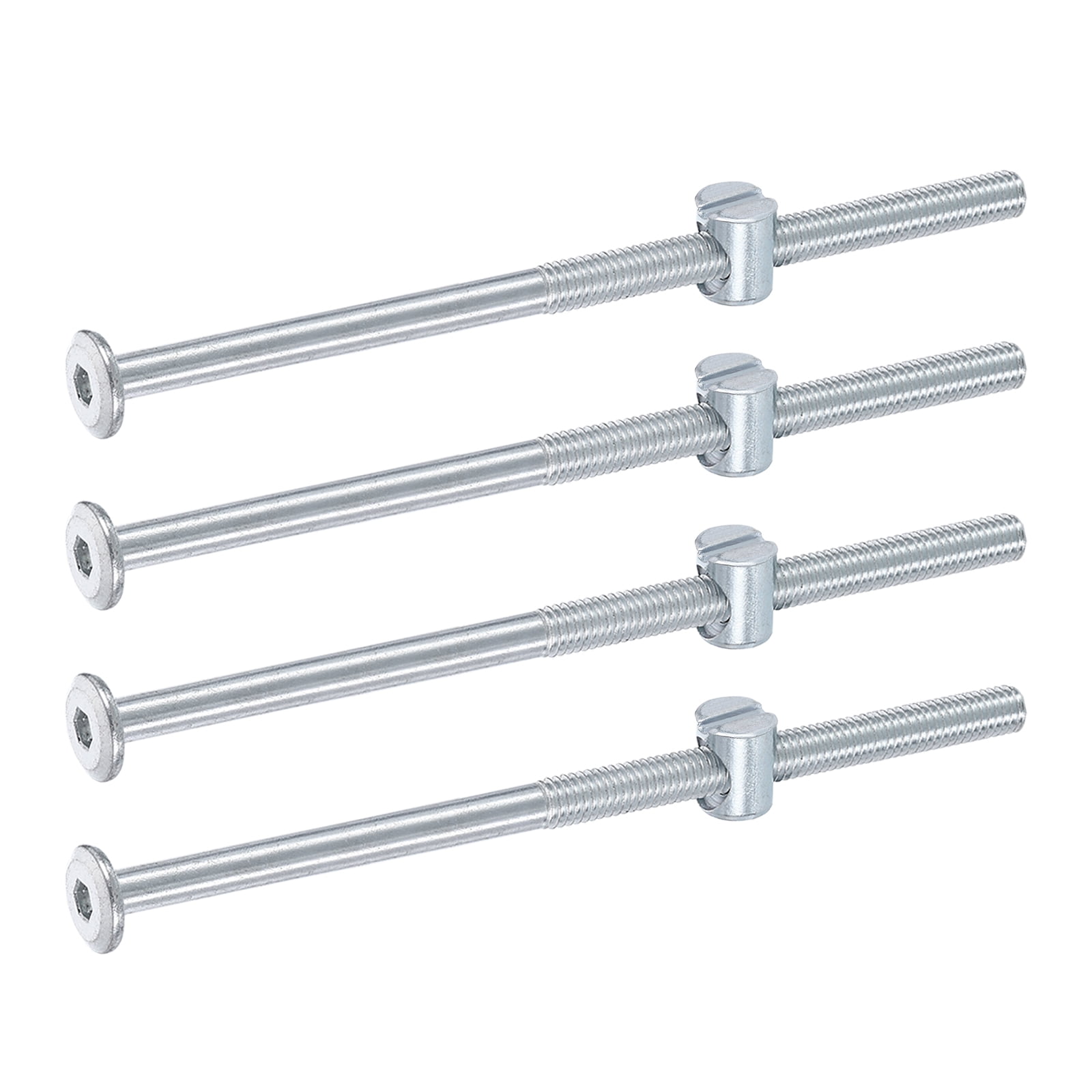 Uxcell 4 Pack Bed Frame Bolts, M6 x 120mm Hex Socket Head Screws Bolts ...