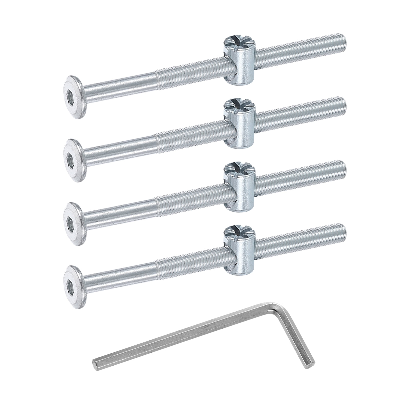 Uxcell 4 Pack Bed Frame Bolts, M6 x 85mm Hex Socket Head Screws Bolts ...