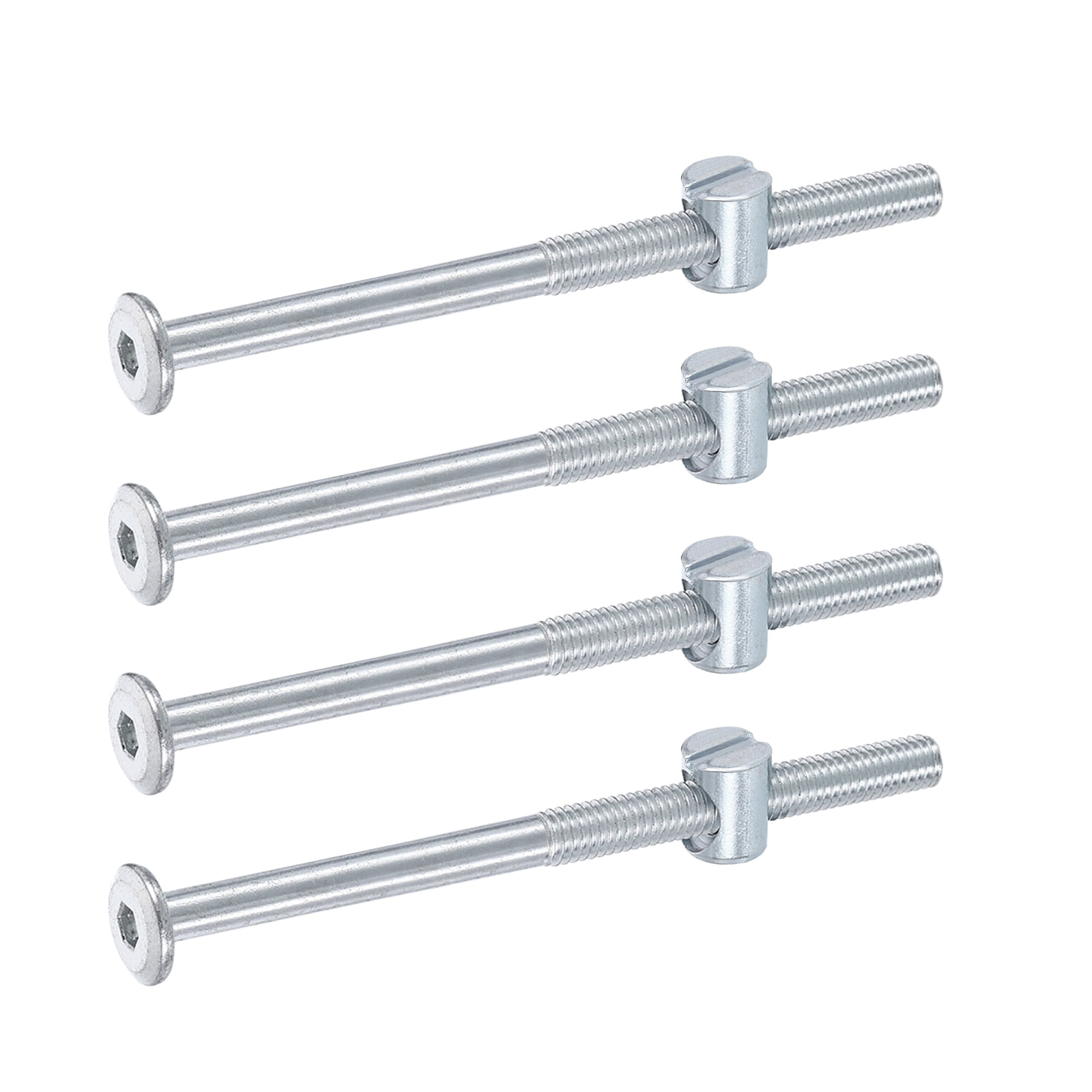 Uxcell 4 Pack Bed Frame Bolts, M6 x 90mm Hex Socket Head Screws Bolts ...
