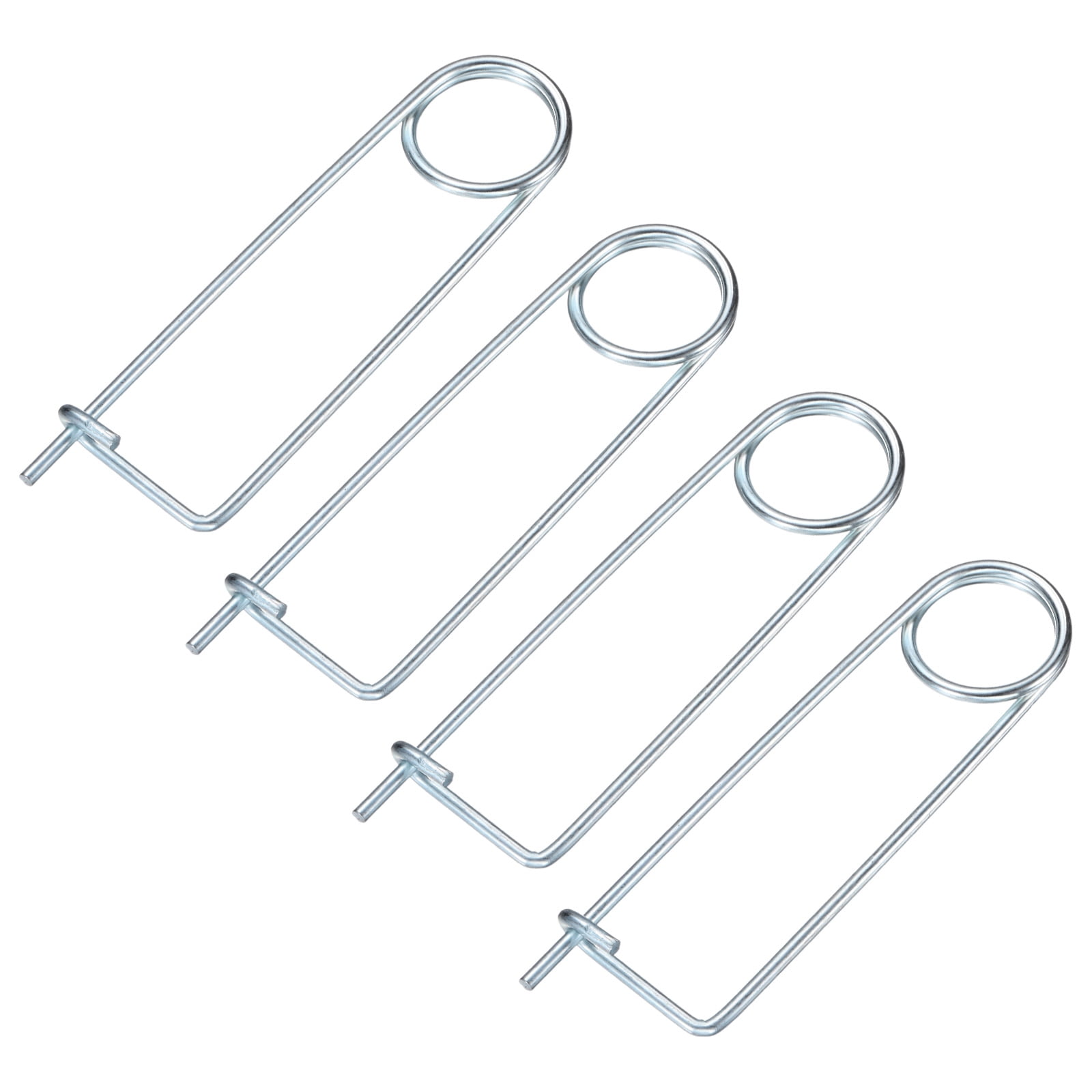 Uxcell 4-Pack Brooch Shape Cotter Safety Pin, M4x100mm Spring Steel ...