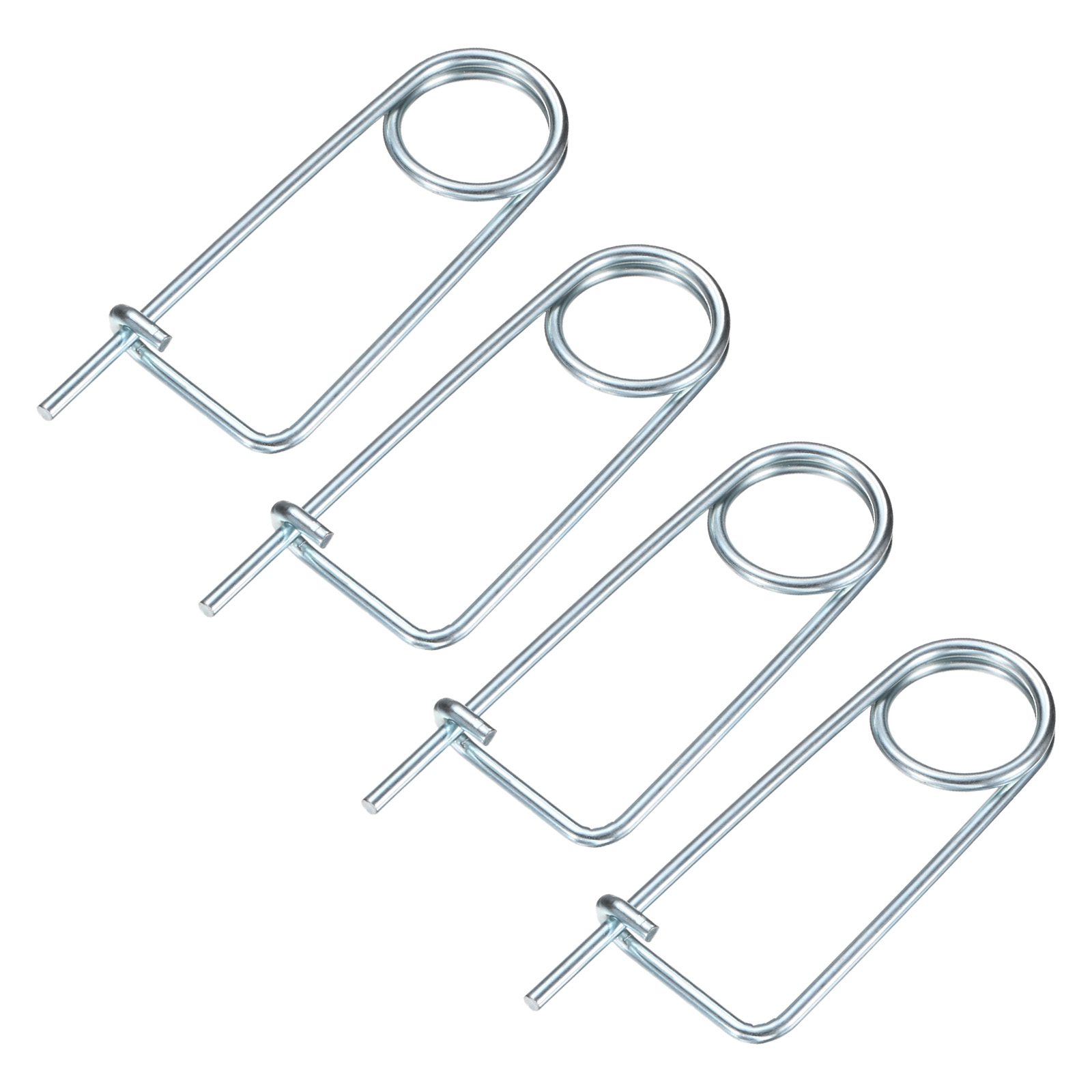 Uxcell 4-Pack Brooch Shape Cotter Safety Pin, M5x79mm Spring Steel Pins ...