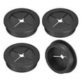 Uxcell Black Cable Cord Grommet 4 Pcs Desk Grommet Flexible Rubber ...