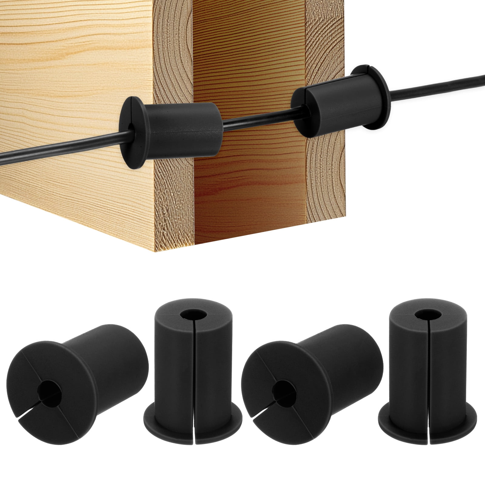 4-Pack Cable Routing Kit, for 1 Inch Wall Hole Silicone Feed Through ...