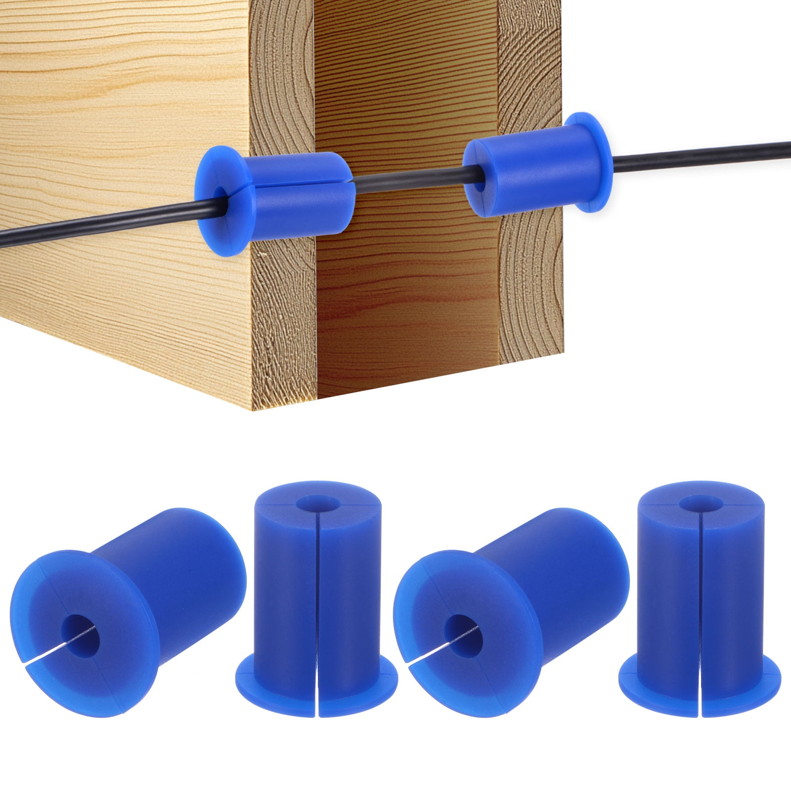 Uxcell 4-Pack Cable Routing Kit, 1 Inch Wall Hole Silicone Feed Through ...