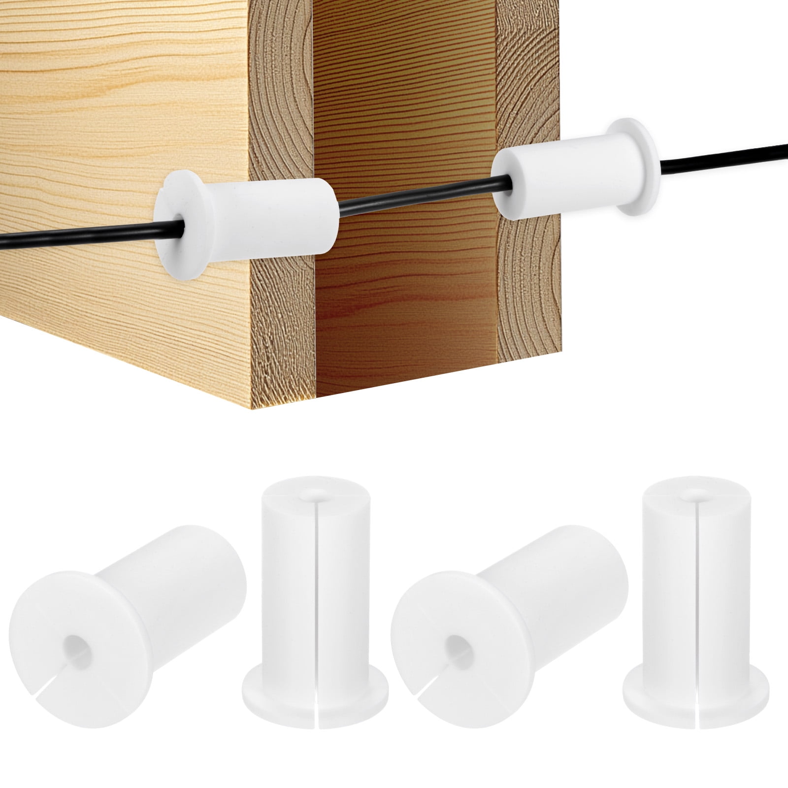 Uxcell 4-Pack Cable Routing Kit, 1 Inch Wall Hole Silicone Feed Through ...