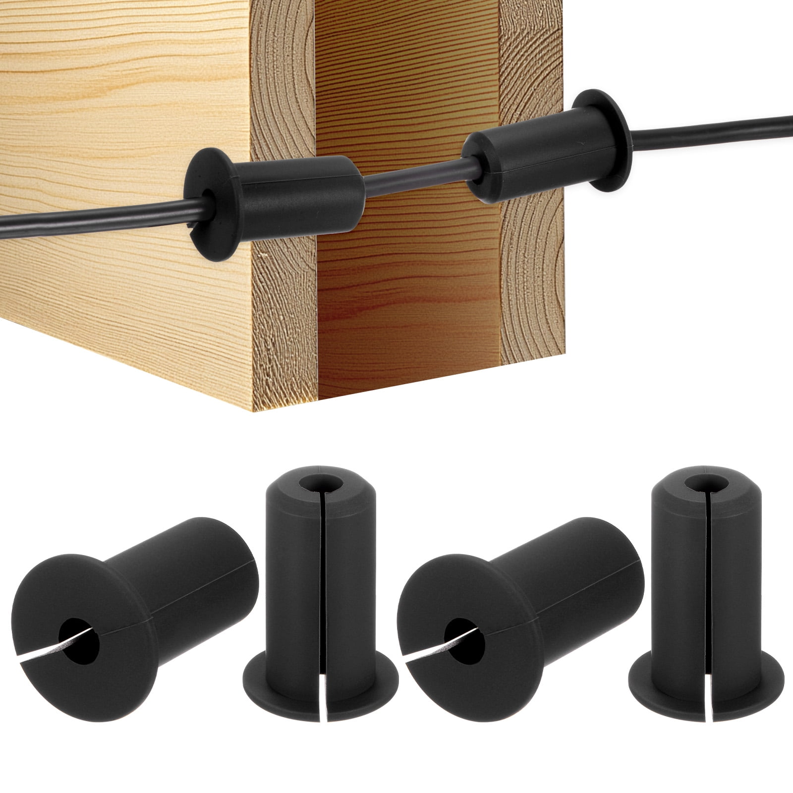 Uxcell 4-Pack Cable Routing Kit, 3/4 Inch Wall Hole Silicone Feed ...