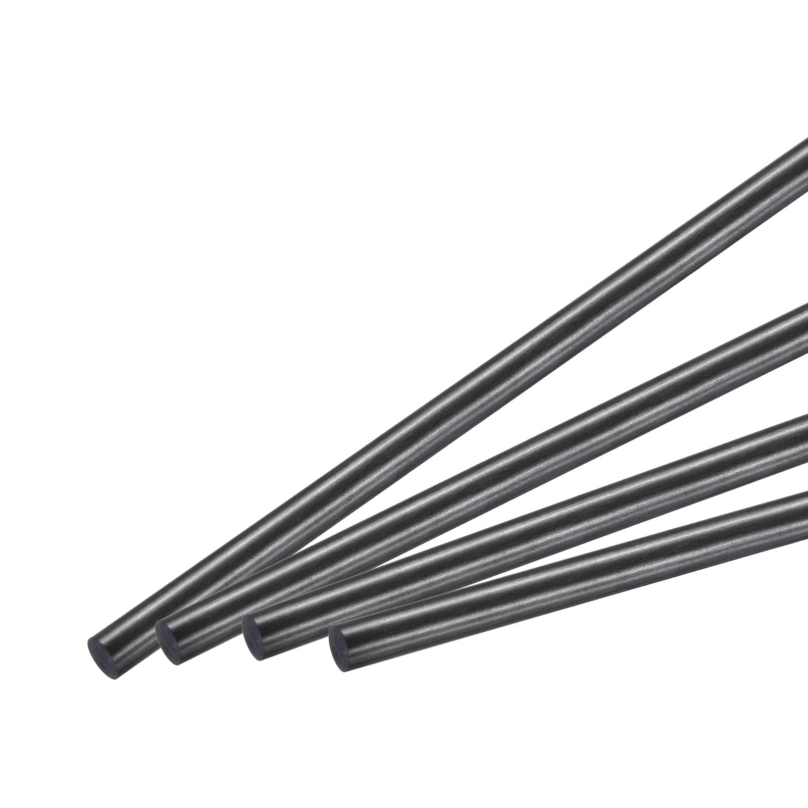 Uxcell 4 Pack Carbon Fiber Rod 6mm x 150mm for RC Plane DIY Tool Wing ...