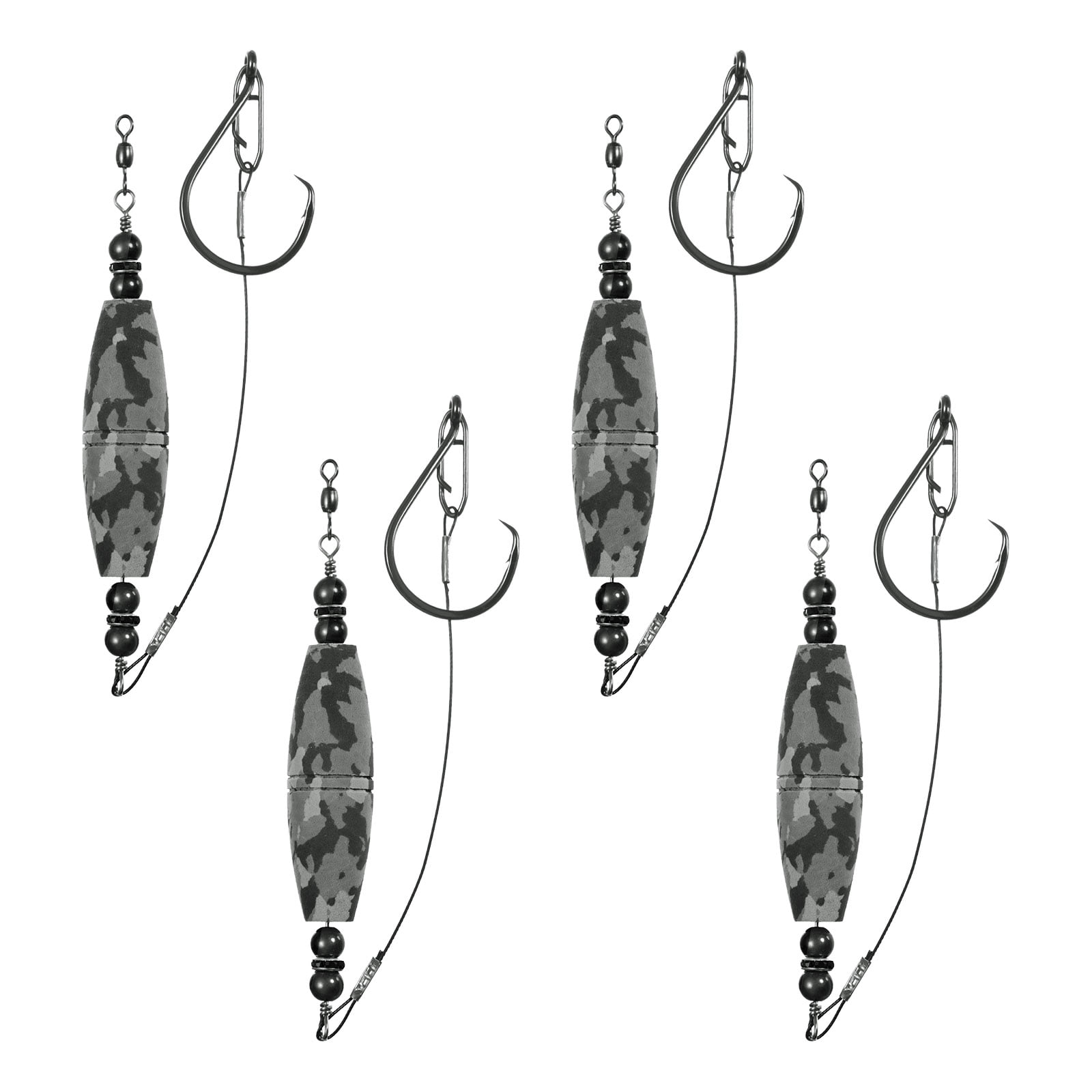 Uxcell 4-Pack Catfish Float Rigs, 2.5 Inch EVA Buoyancy Foam Fishing ...