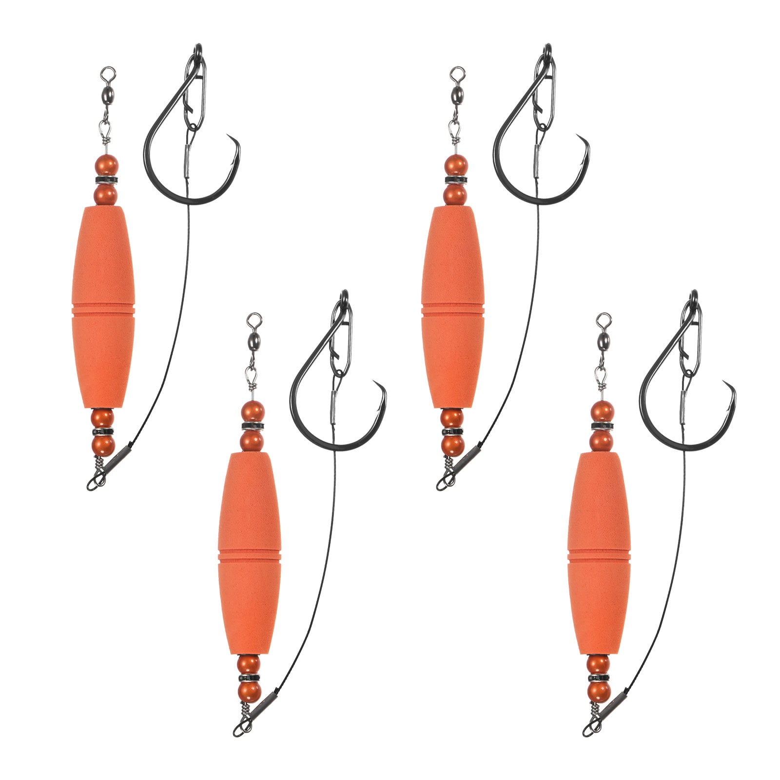 Uxcell 4-Pack Catfish Float Rigs, 2.5 Inch EVA Buoyancy Foam Fishing ...